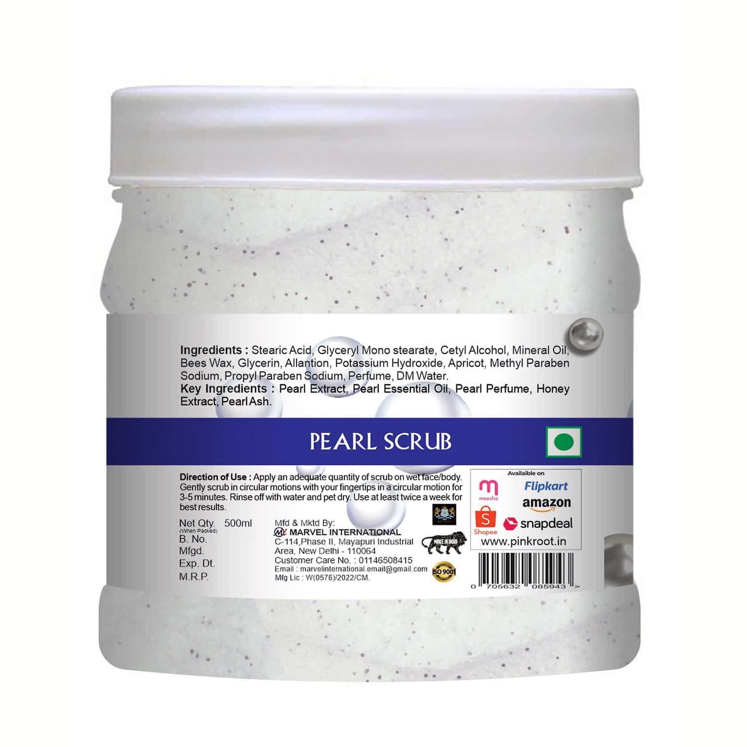 Buy PINK ROOT PEARL SCRUB 500ML Online & Get Upto 60% OFF at PharmEasy