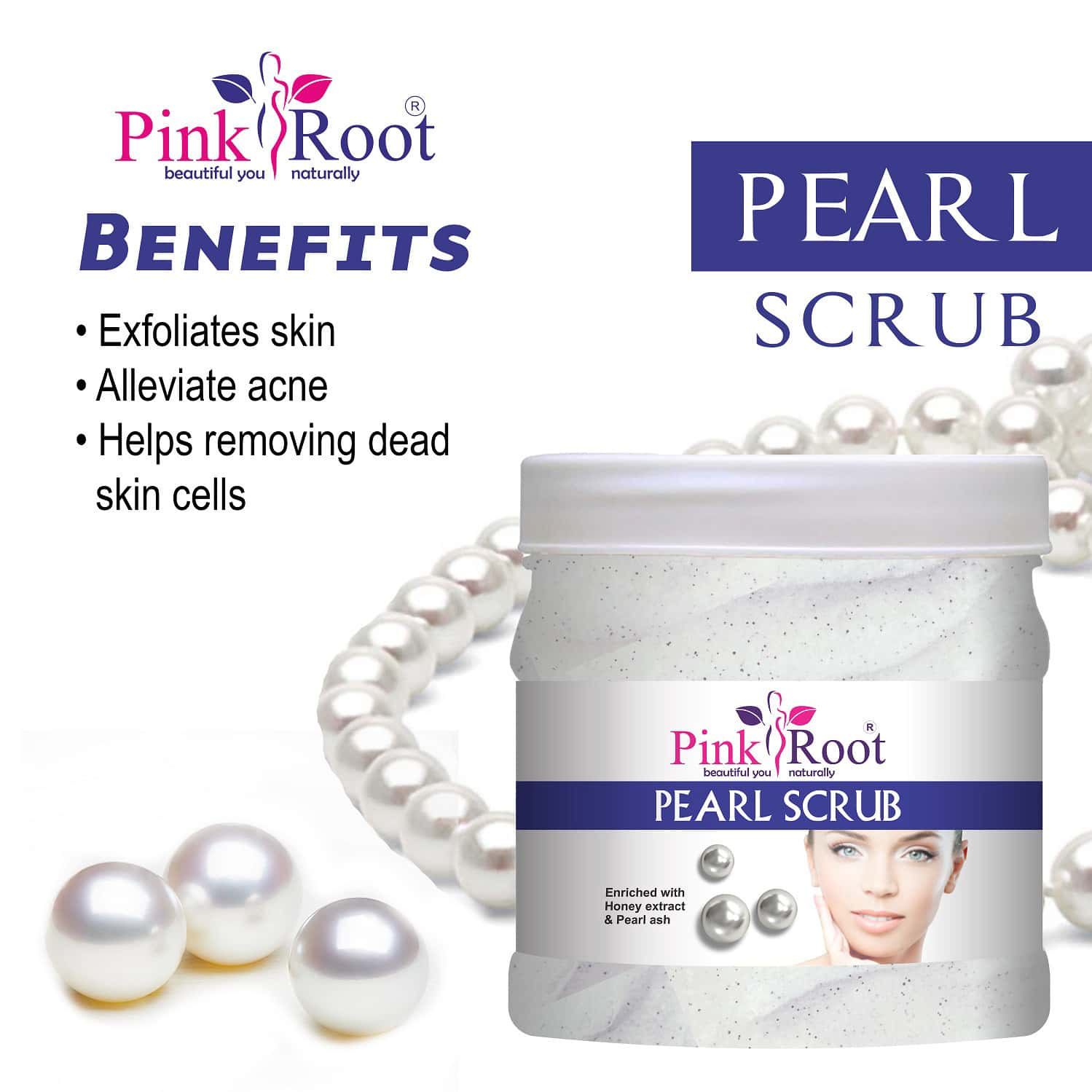 Buy PINK ROOT PEARL SCRUB 500ML Online & Get Upto 60% OFF at PharmEasy