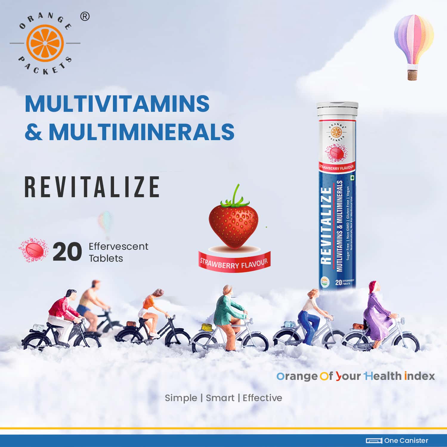 Buy 1 BOTTLE OF MULTIVITAMINS & MULTIMINERALS EFFERVESCENT TABLETS, 20 ...