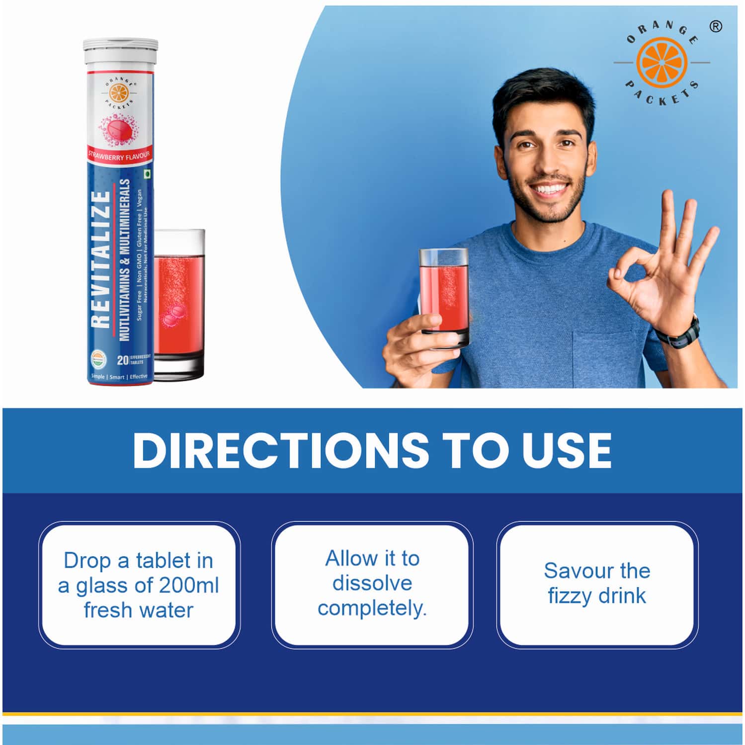 Buy 1 BOTTLE OF MULTIVITAMINS & MULTIMINERALS EFFERVESCENT TABLETS, 20 ...