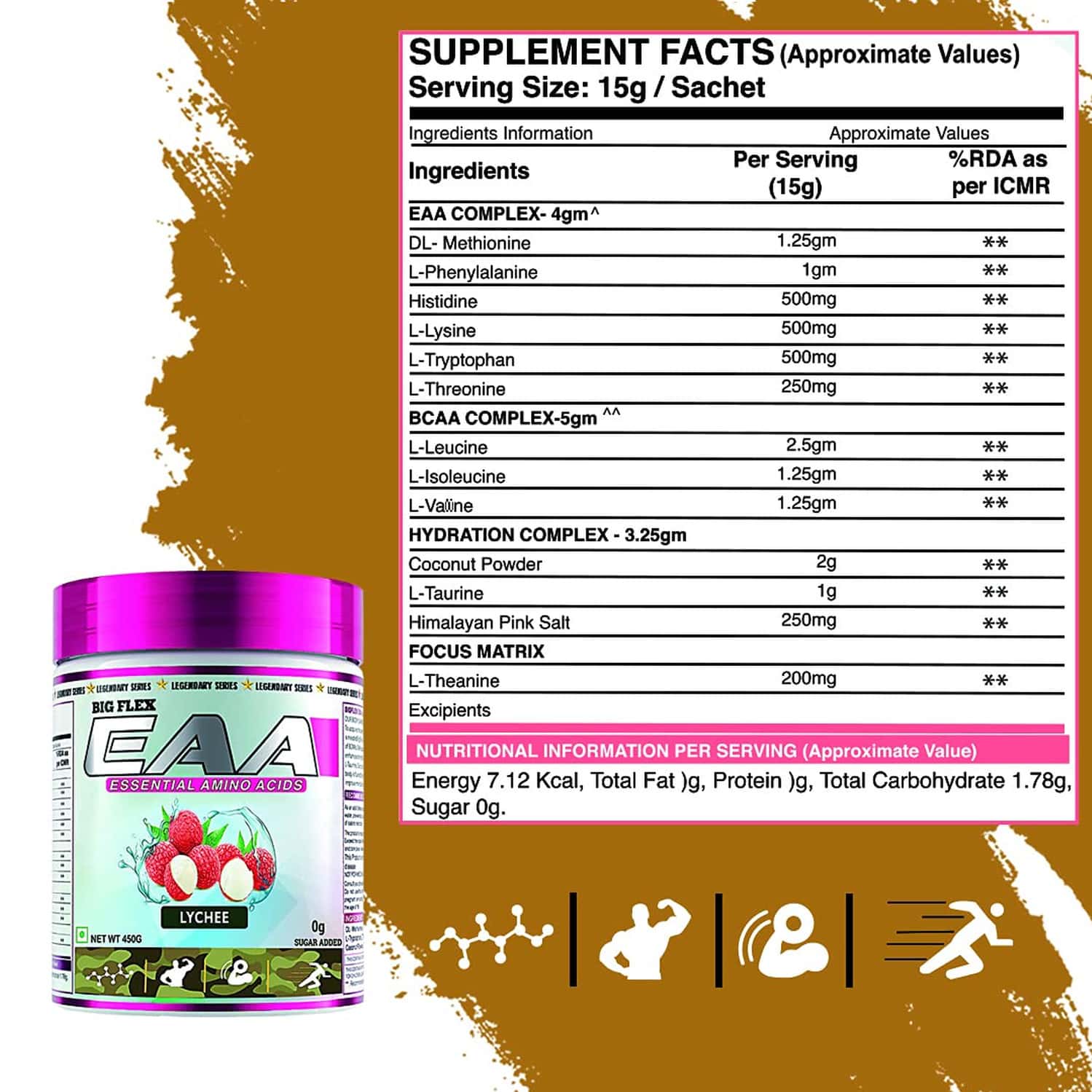 Buy BIGFLEX EAA LYCHEE (450 GM) Online & Get Upto 60% OFF at PharmEasy