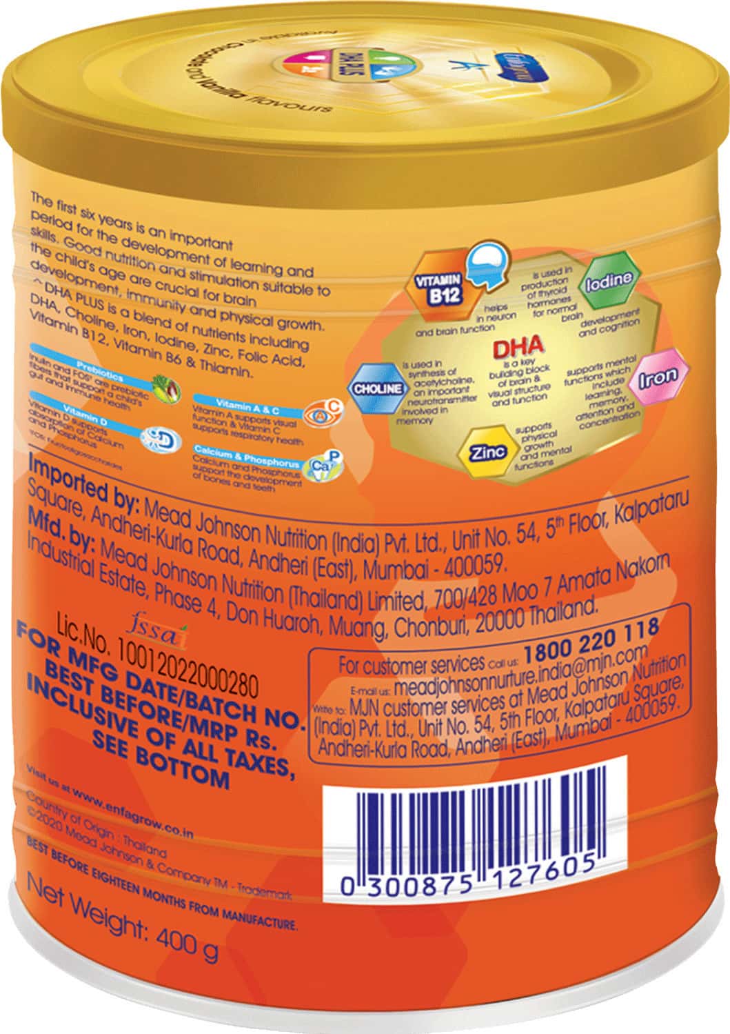 Buy ENFAGROW A+ NUTRITIONAL MILK POWDER HEALTH DRINK FOR CHILDREN (3 ...