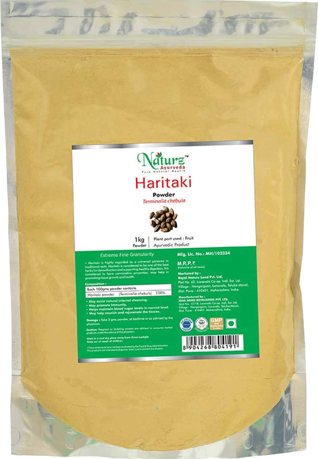 Buy NATURZ AYURVEDA HARITAKI POWDER - 1 KG VALUE PACK OF 4 Online & Get ...