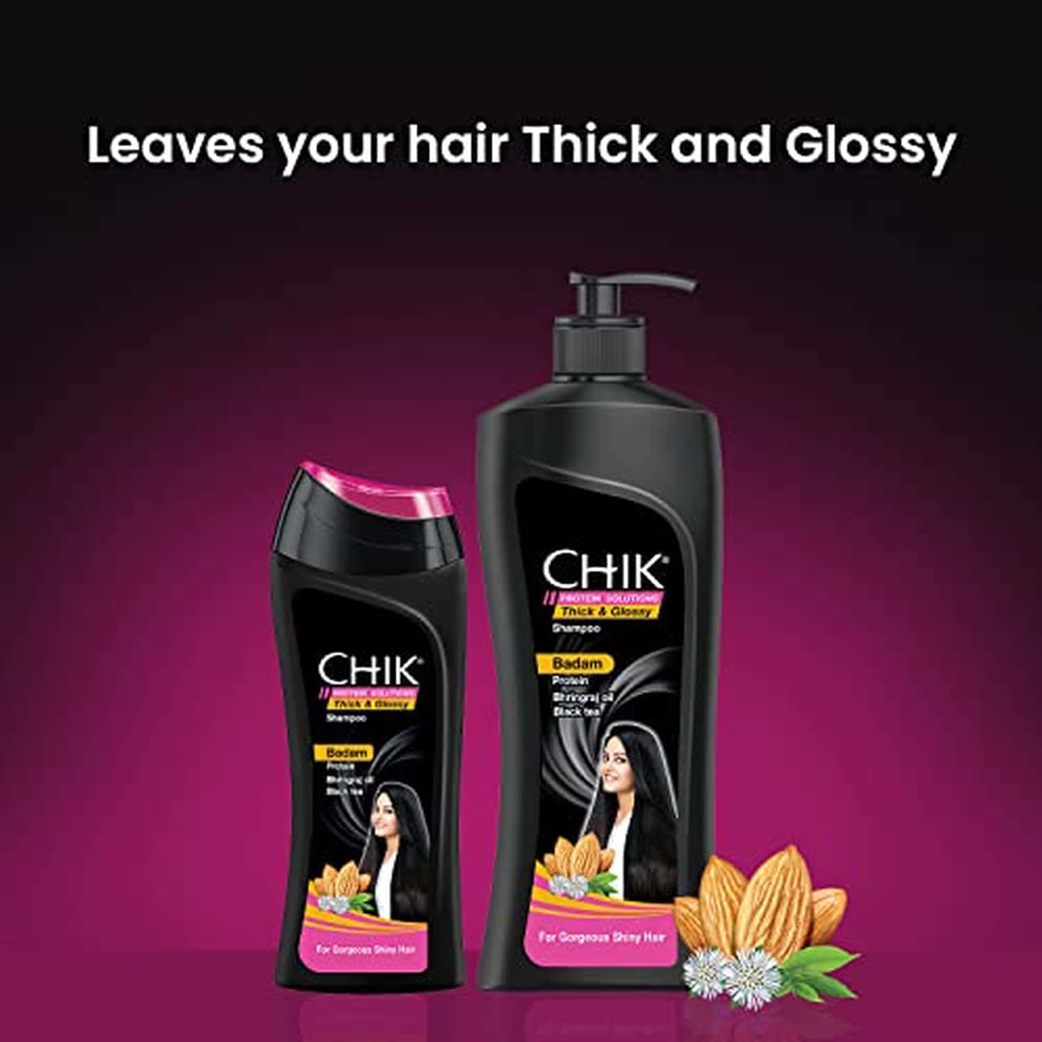 Buy CHIK PROTEIN SOLUTION THICK AND GLOSSY SHAMPOO BHRINGRAJ OIL ...