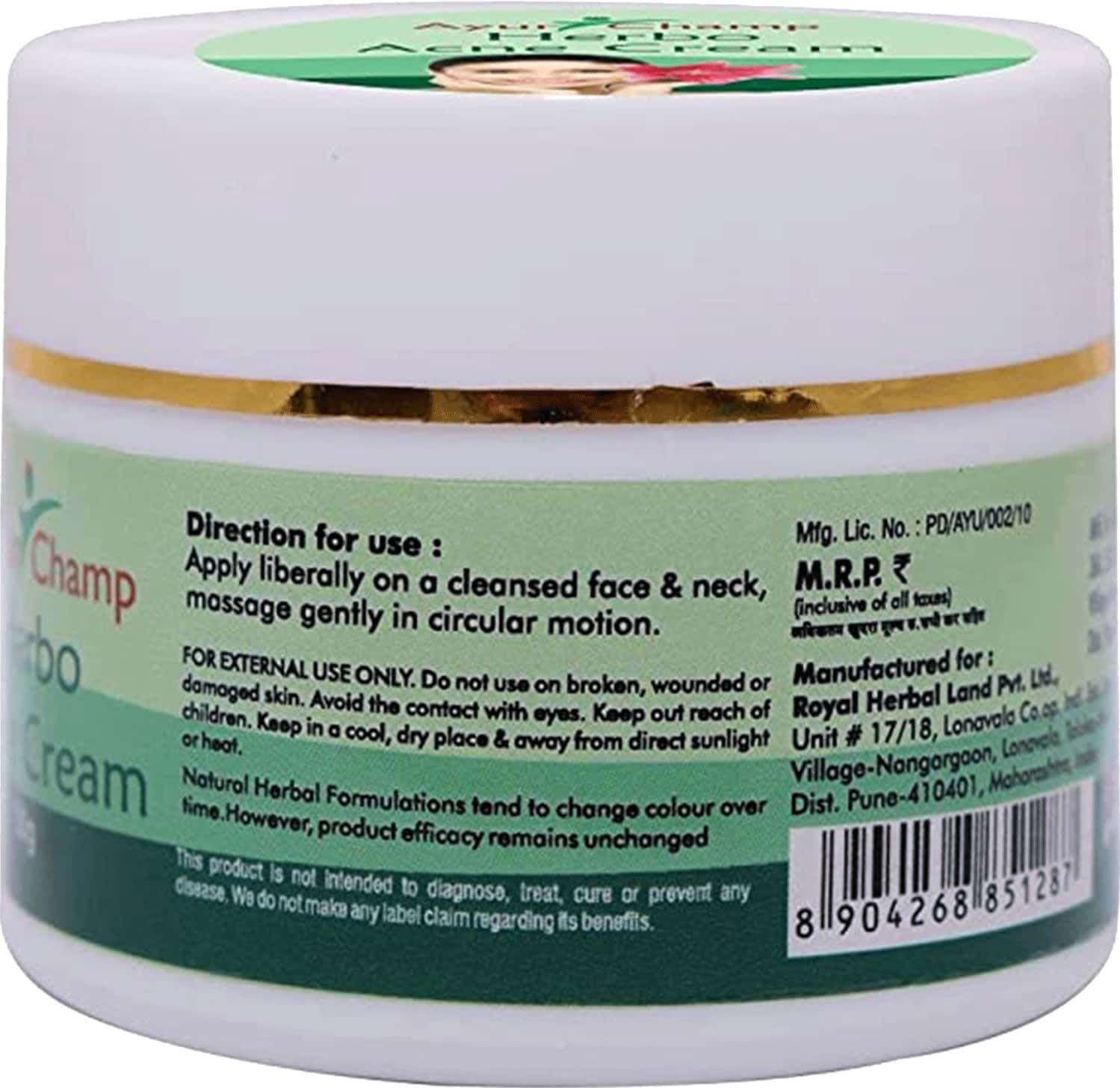 Buy AYUR CHAMP HERBO ACNE CREAM 50G PACK OF 4 Online & Get Upto 60% OFF ...