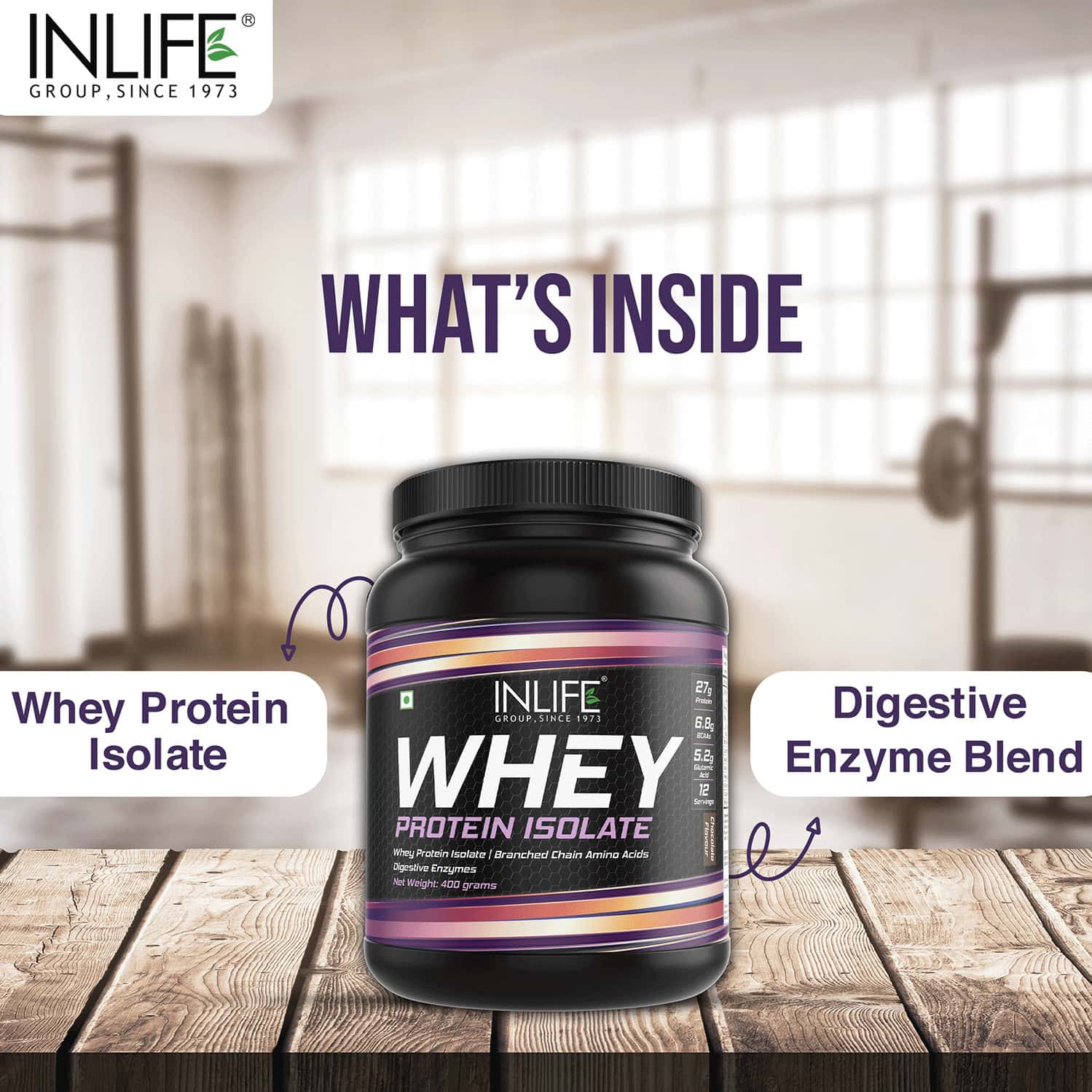 Buy INLIFE 100% ISOLATE WHEY PROTEIN POWDER SUPPLEMENT 27 GRAMS PROTEIN ...