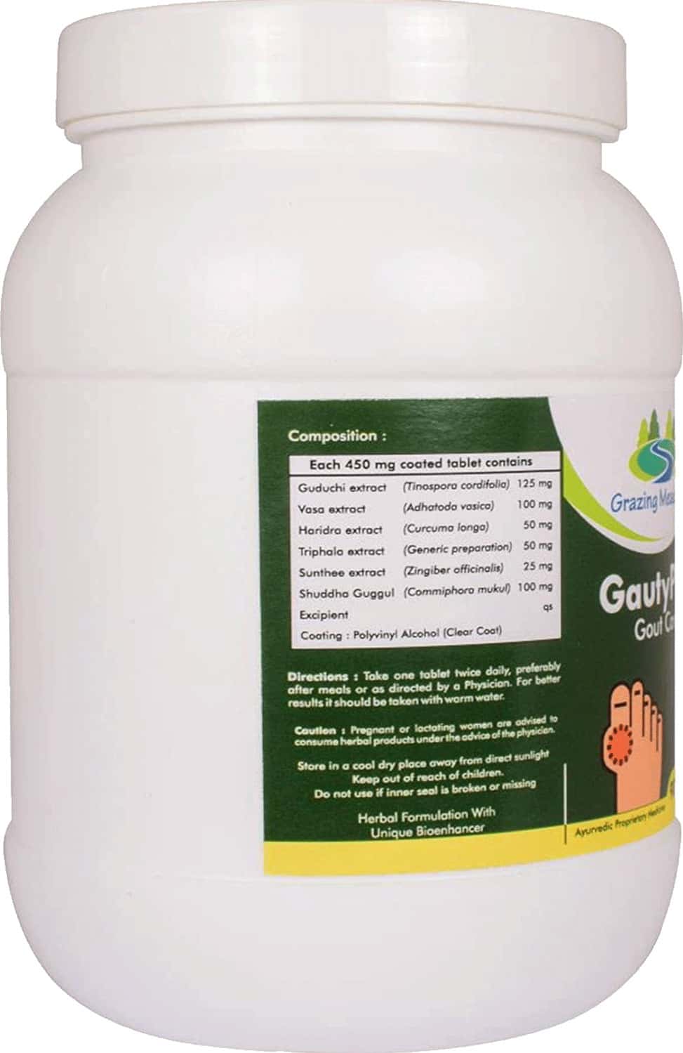 Buy GRAZING MEADOWS GAUTY PLUS 900 TABLETS NATURAL SUPPLEMENT FOR GAUT ...