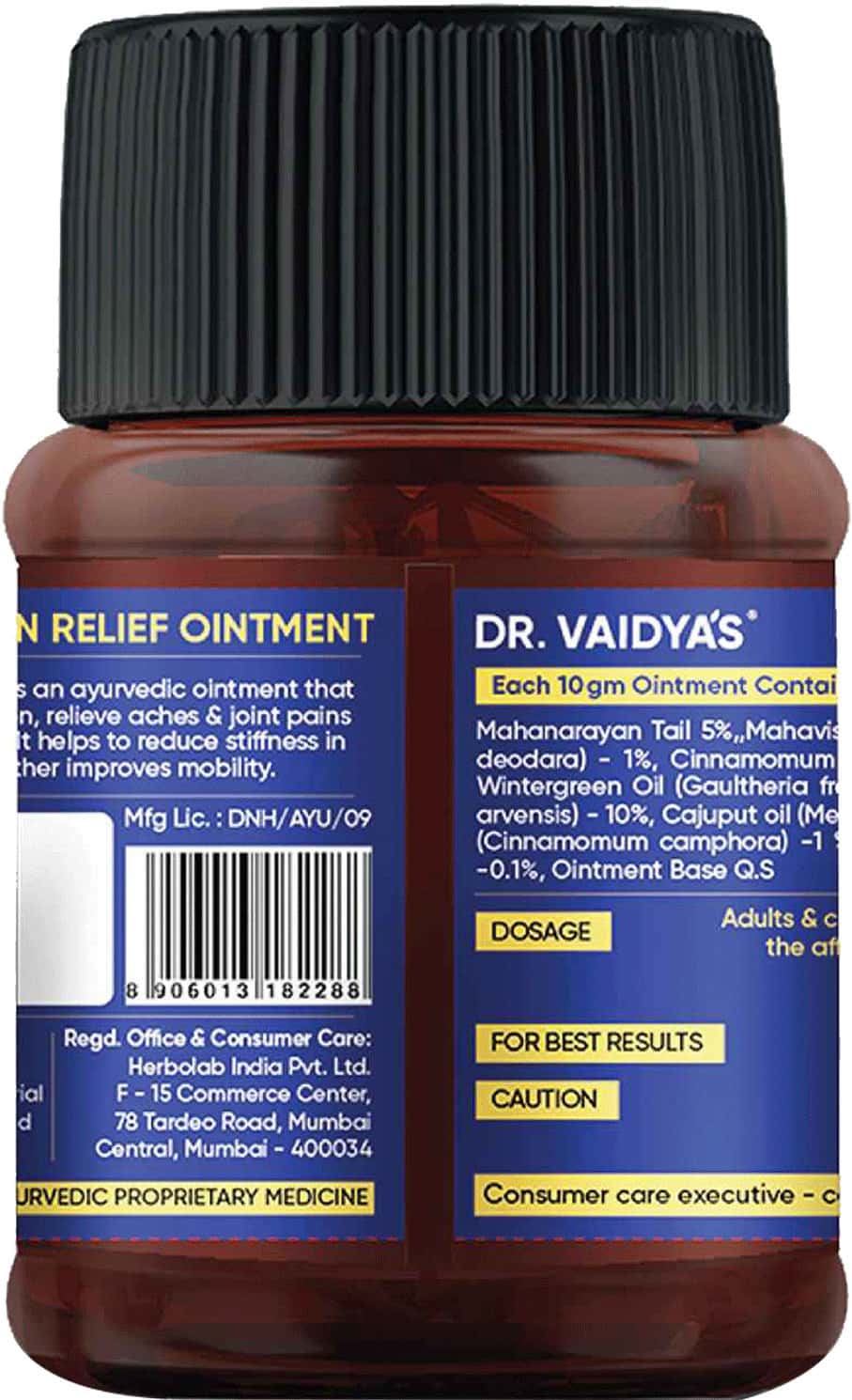 Buy DR VAIDYA'S PAIN RELIEF OINTMENT -50 GM - PACK OF 2 Online & Get ...