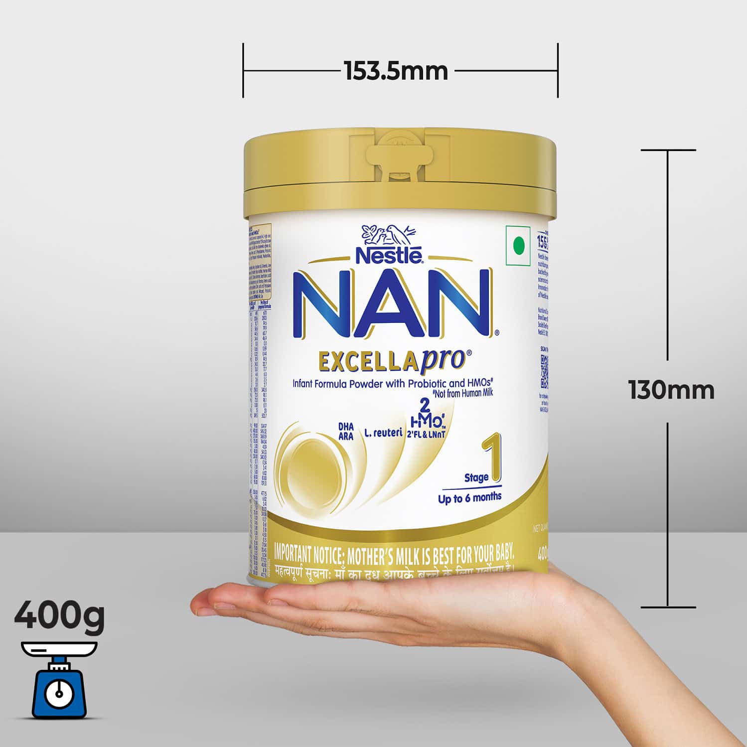 Buy NESTLE NAN EXCELLA PRO STAGE 1 INFANT FORMULA - UPTO 6 MONTHS - 400 ...