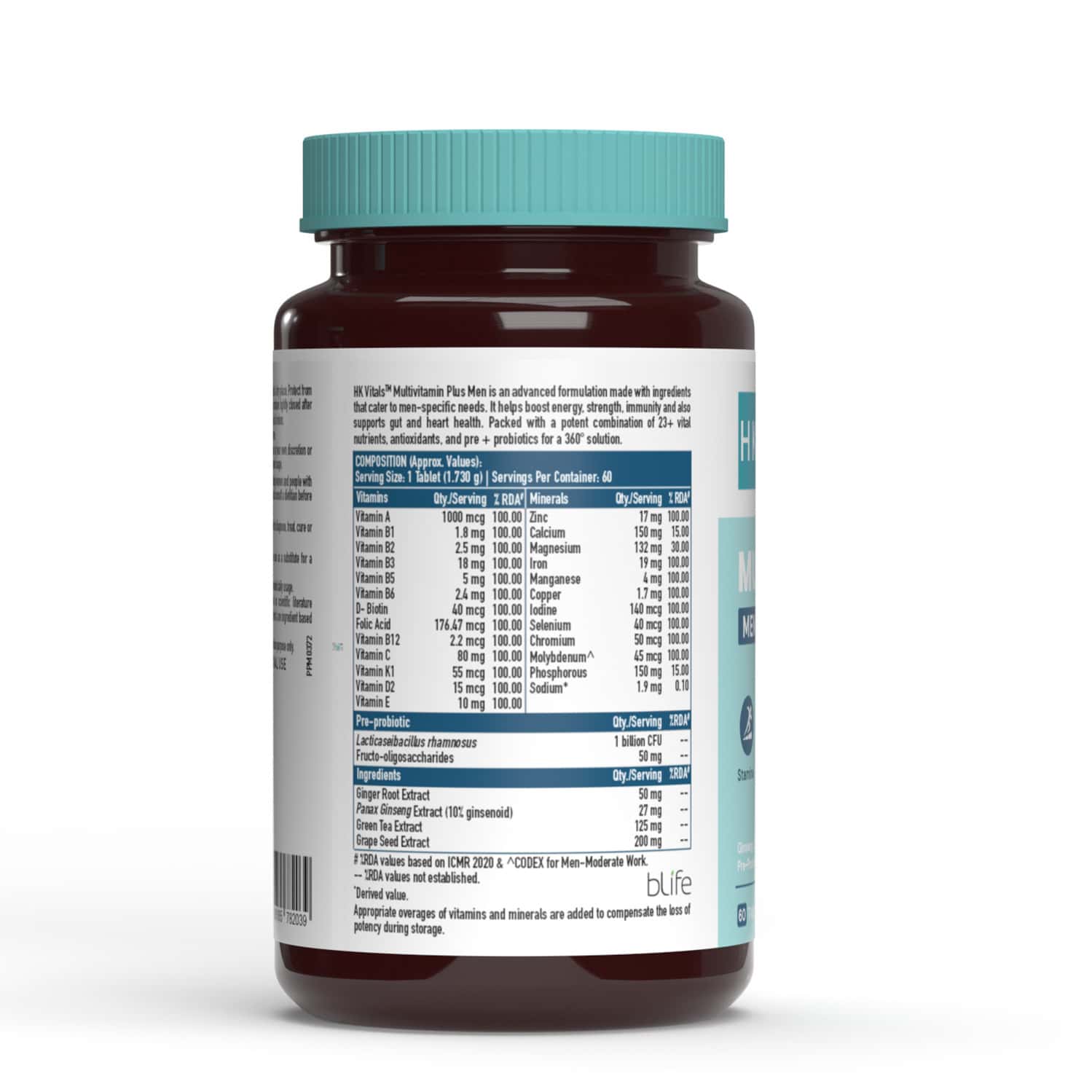 Buy HEALTHKART HK VITALS MULTIVITAMIN PLUS MEN, 60 TABLETS | DAILY ...