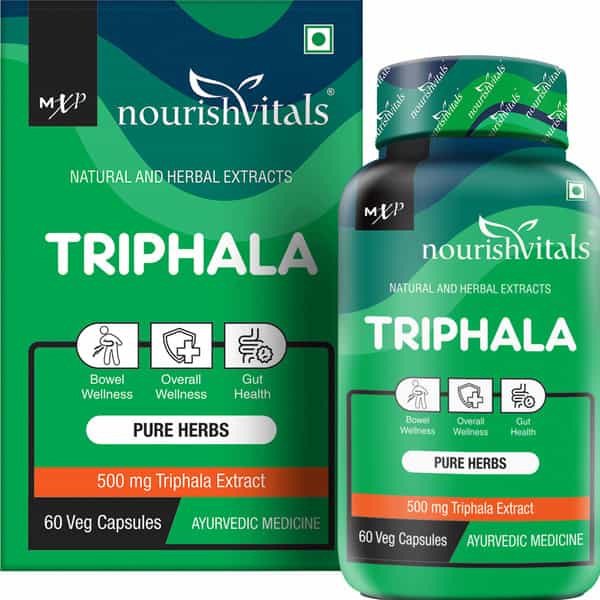 Buy NOURISHVITALS TRIPHALA PURE HERBS 500 MG TRIPHALA EXTRACT BOWEL ...