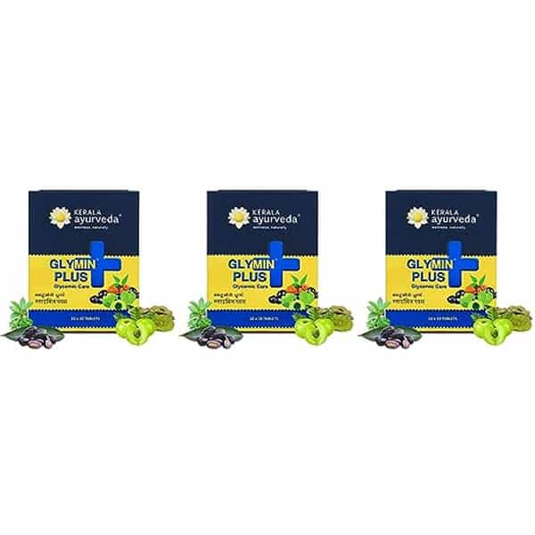 Buy KERALA AYURVEDA GLYMIN PLUS TABLET 100 TABLETSX PACK OF 3 Online ...