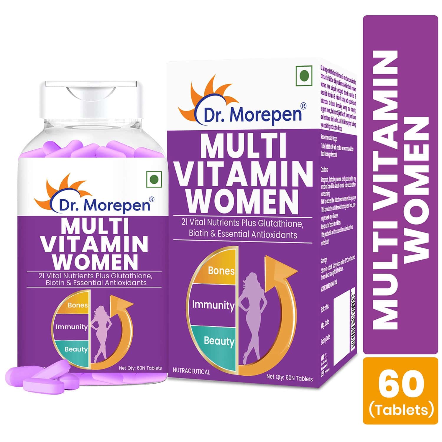 Buy DR. MOREPEN MULTIVITAMIN WOMEN WITH CALCIUM & HERBAL EXTRACTS - 60 ...
