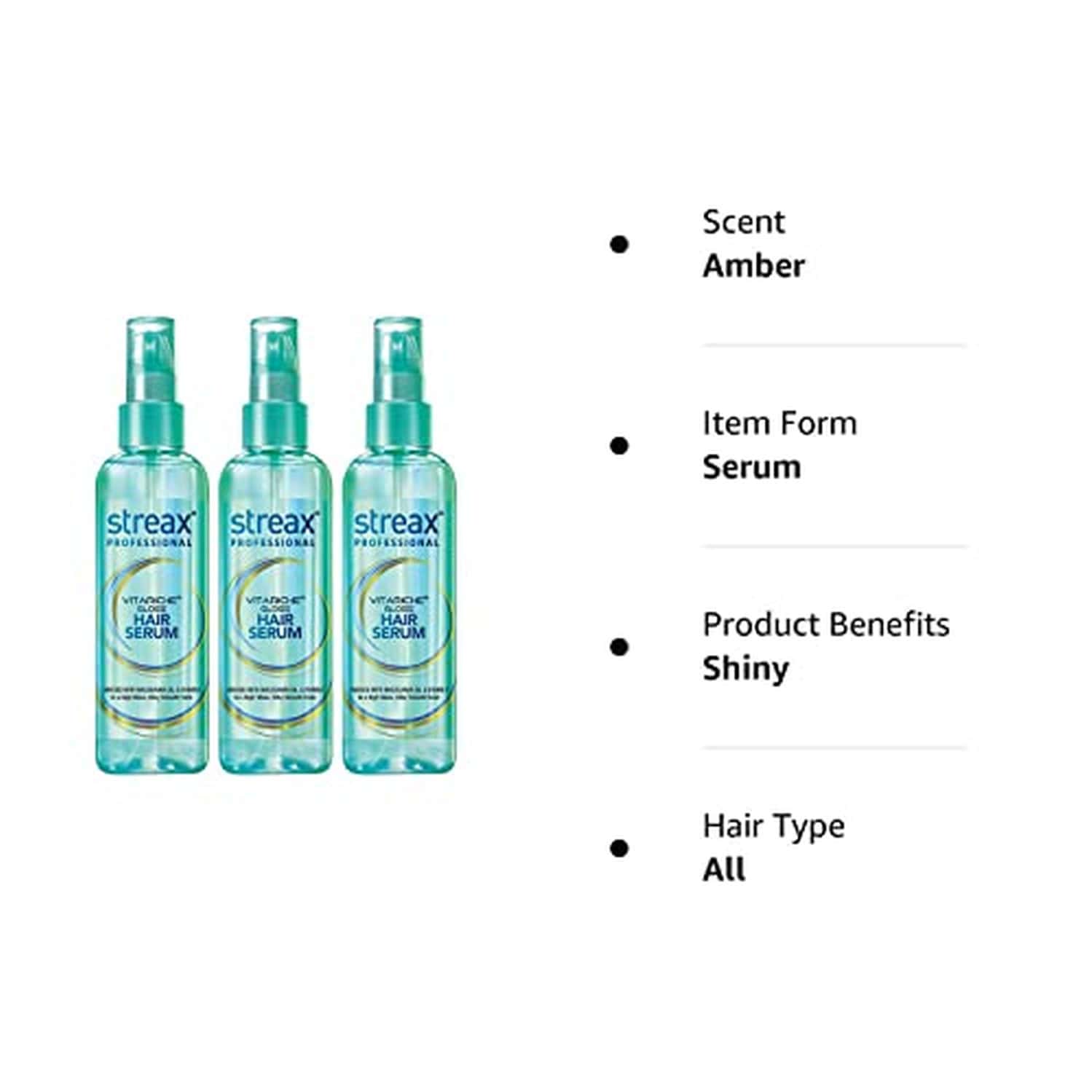 Buy STREAX PROFESSIONAL VITARICHE GLOSS HAIR SERUM FOR WOMEN MEN 115 ML ...