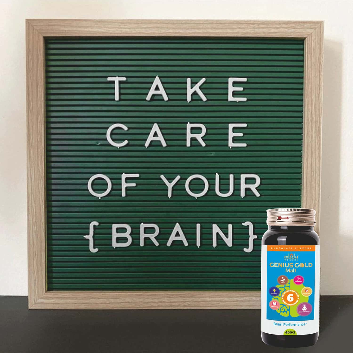 Buy MBDHWELLNESS GENIUS GOLD MALT-BRAIN BOOSTER WITH BRAHMI ASHWAGANDHA ...