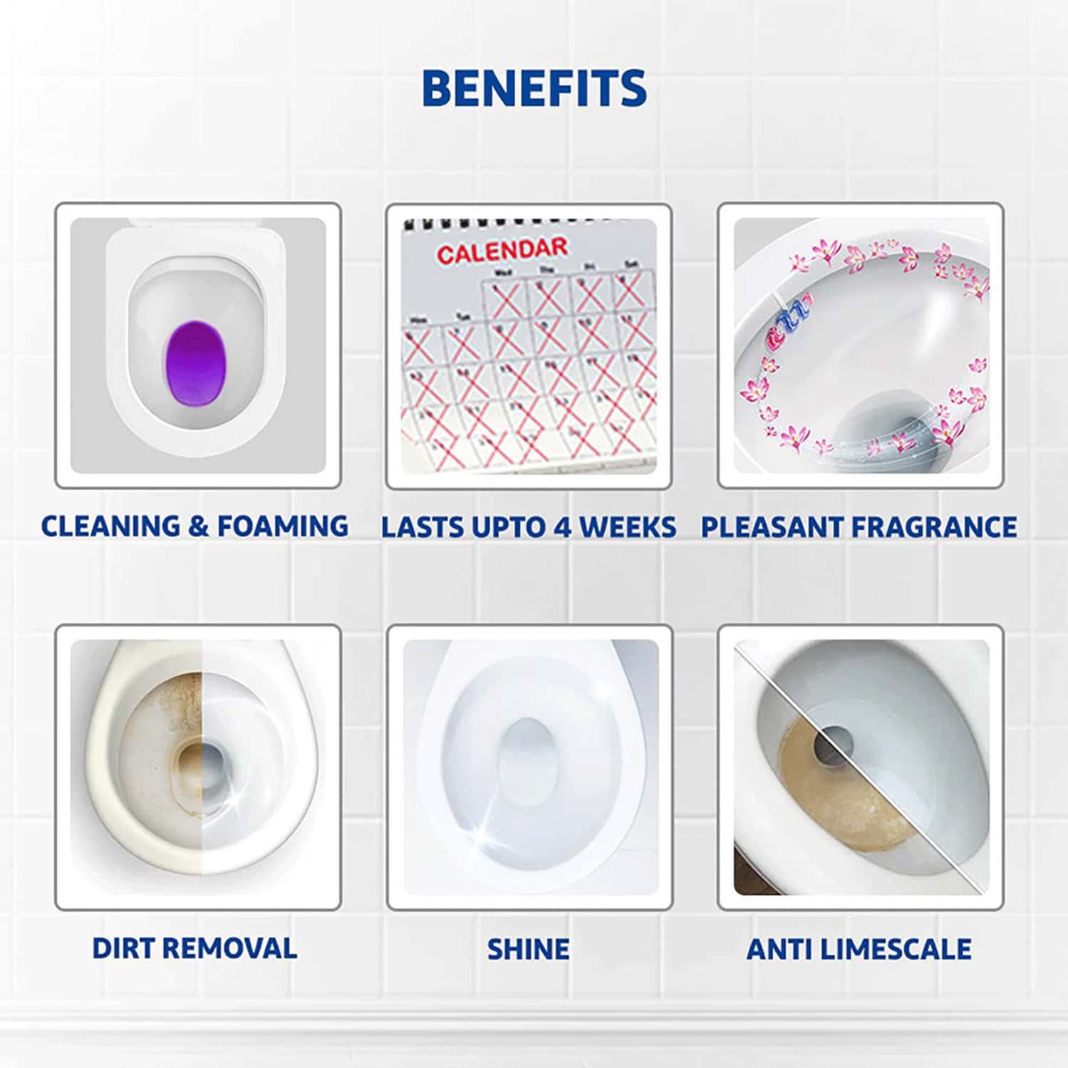 Buy HARPIC POWER FRESH 6 TOILET CLEANER RIM BLOCK, FLORAL DELIGHT - 35 ...