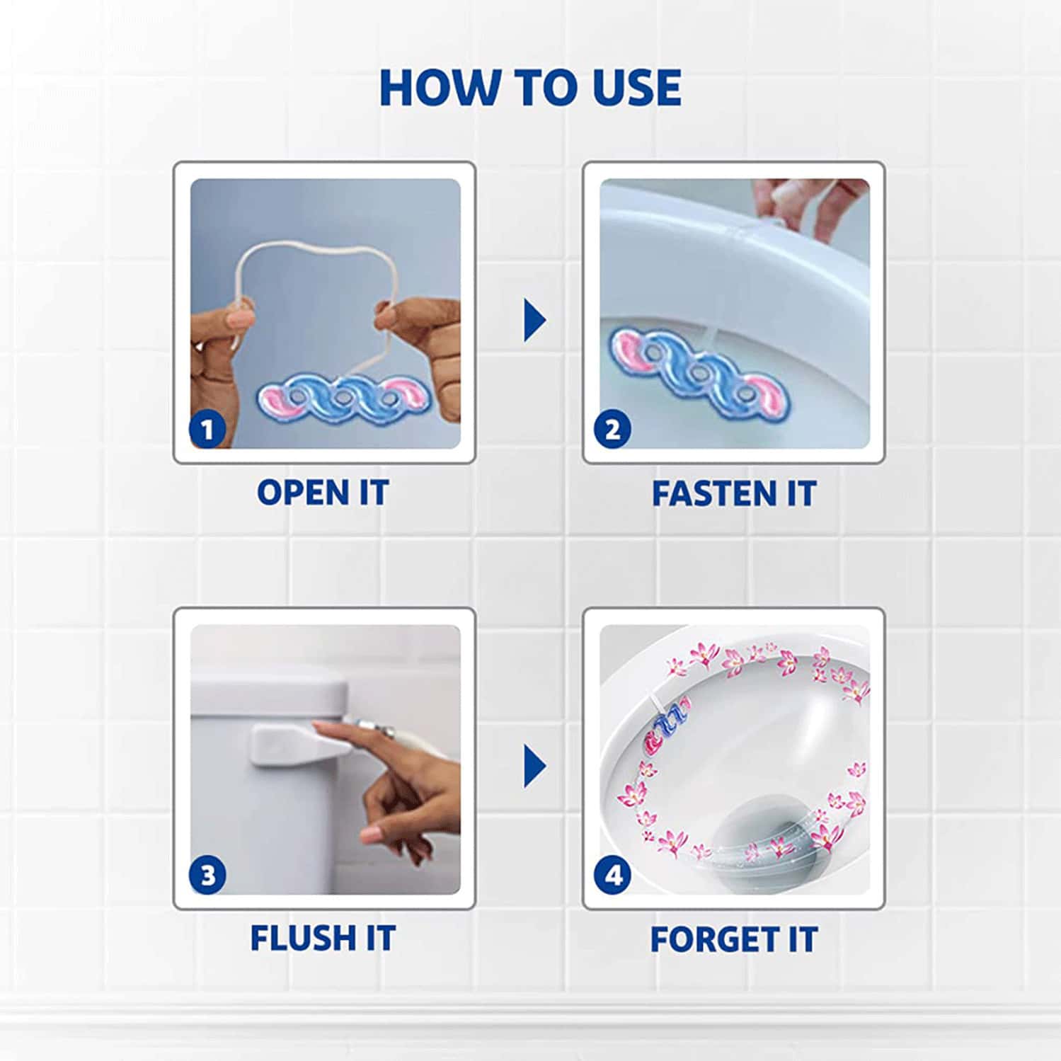 Buy HARPIC POWER FRESH 6 TOILET CLEANER RIM BLOCK, FLORAL DELIGHT - 35 ...