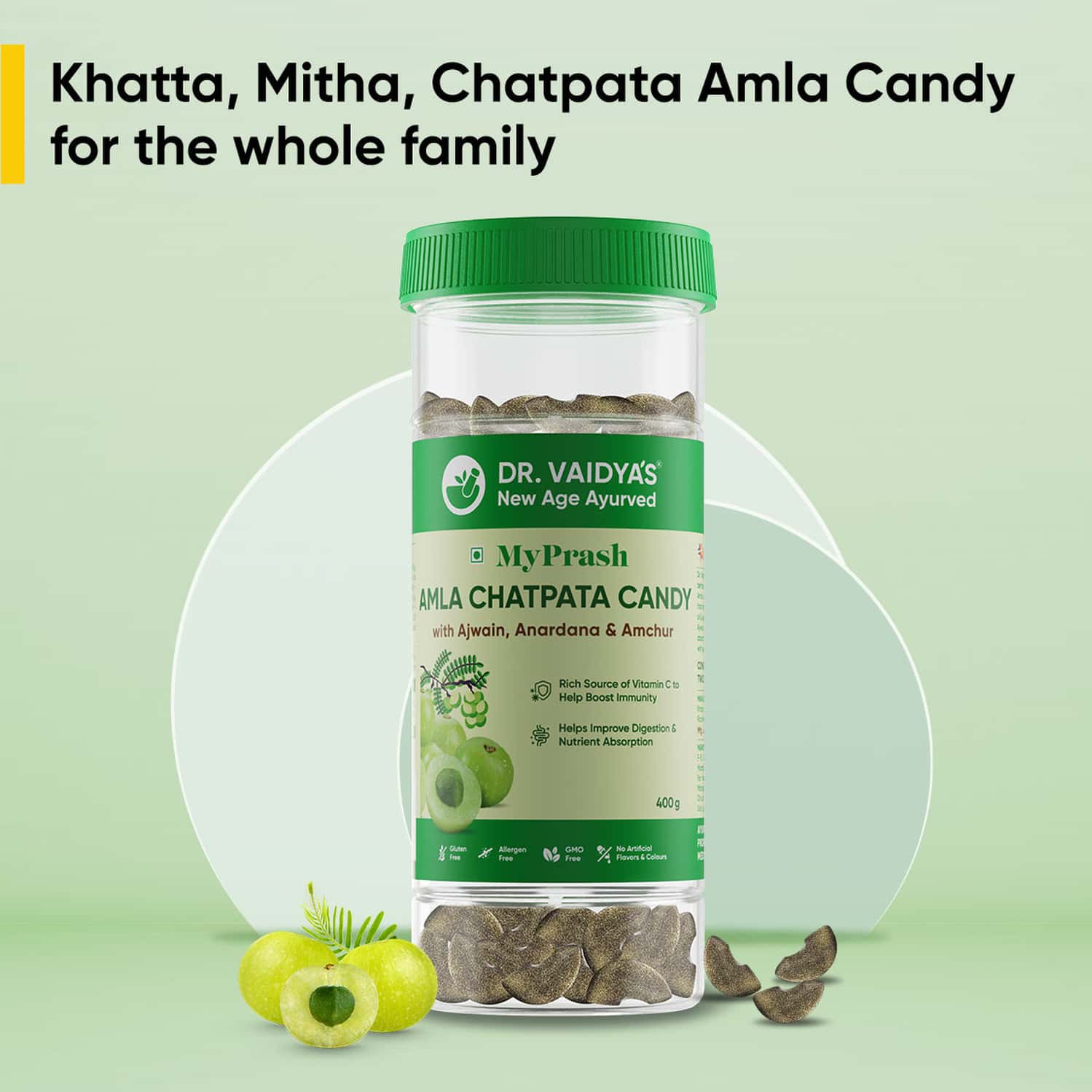 Buy DR. VAIDYA'S MYPRASH AMLA CHATPATA CANDY PACK OF 3 Online & Get ...