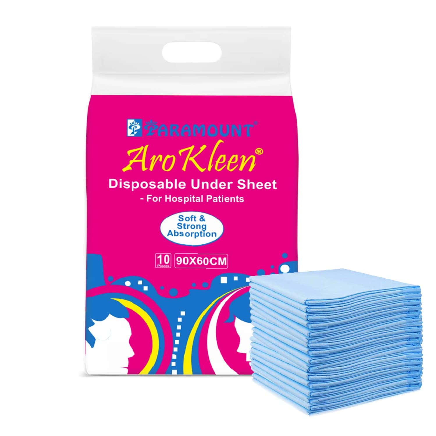 Buy AROKLEEN 90 X 60 CM PATIENT DISPOSABLE UNDERPADS SUPER ABSORBENT ...