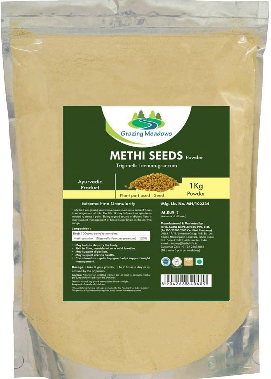 Buy AL-AYURVEDIC LIFE FENUGREEK OR METHI POWDER 1 KG VALUE PACK OF 5 ...