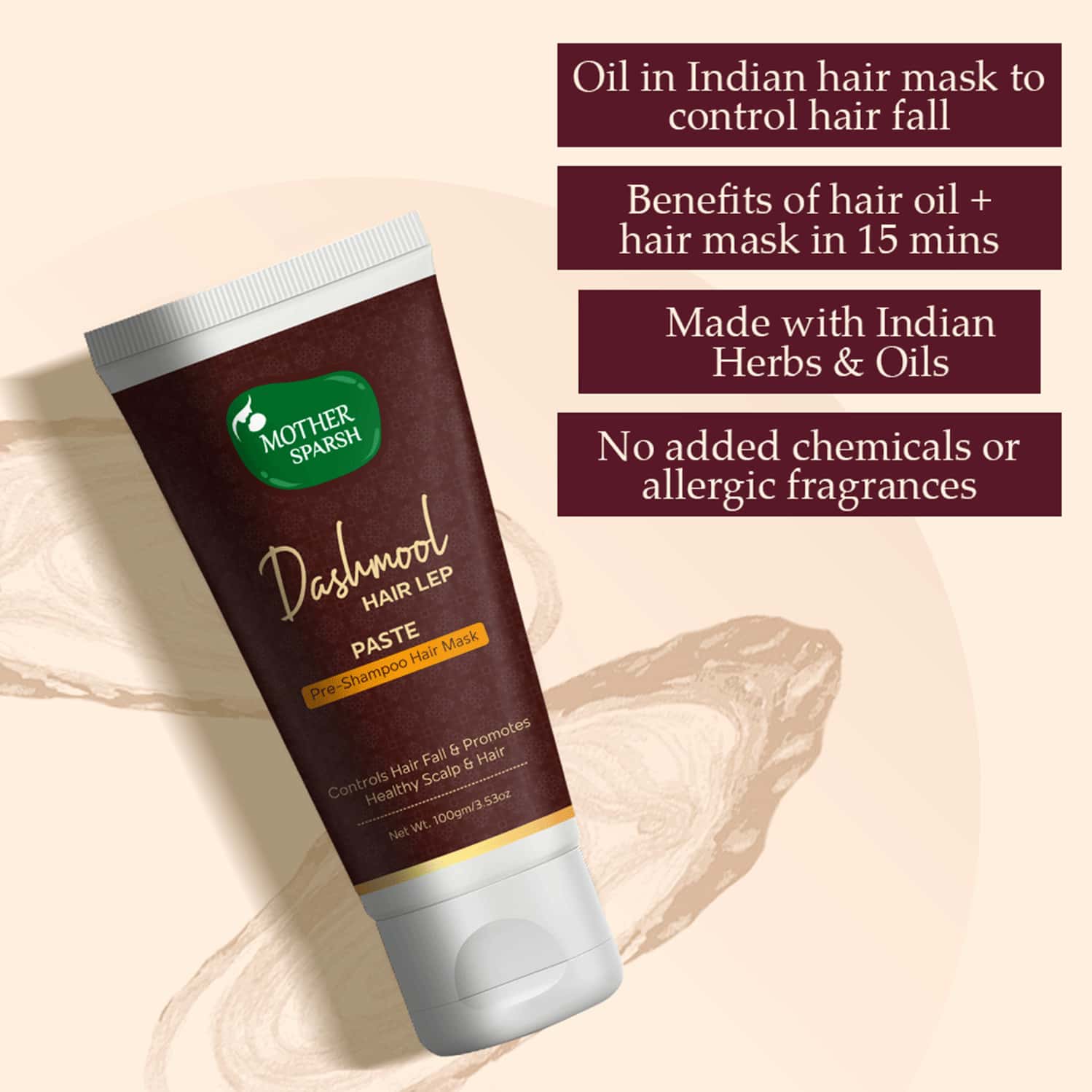 Buy MOTHER SPARSH DASHMOOL HAIR LEP PASTE - 2-IN-1 OIL IN INDIAN HAIR ...