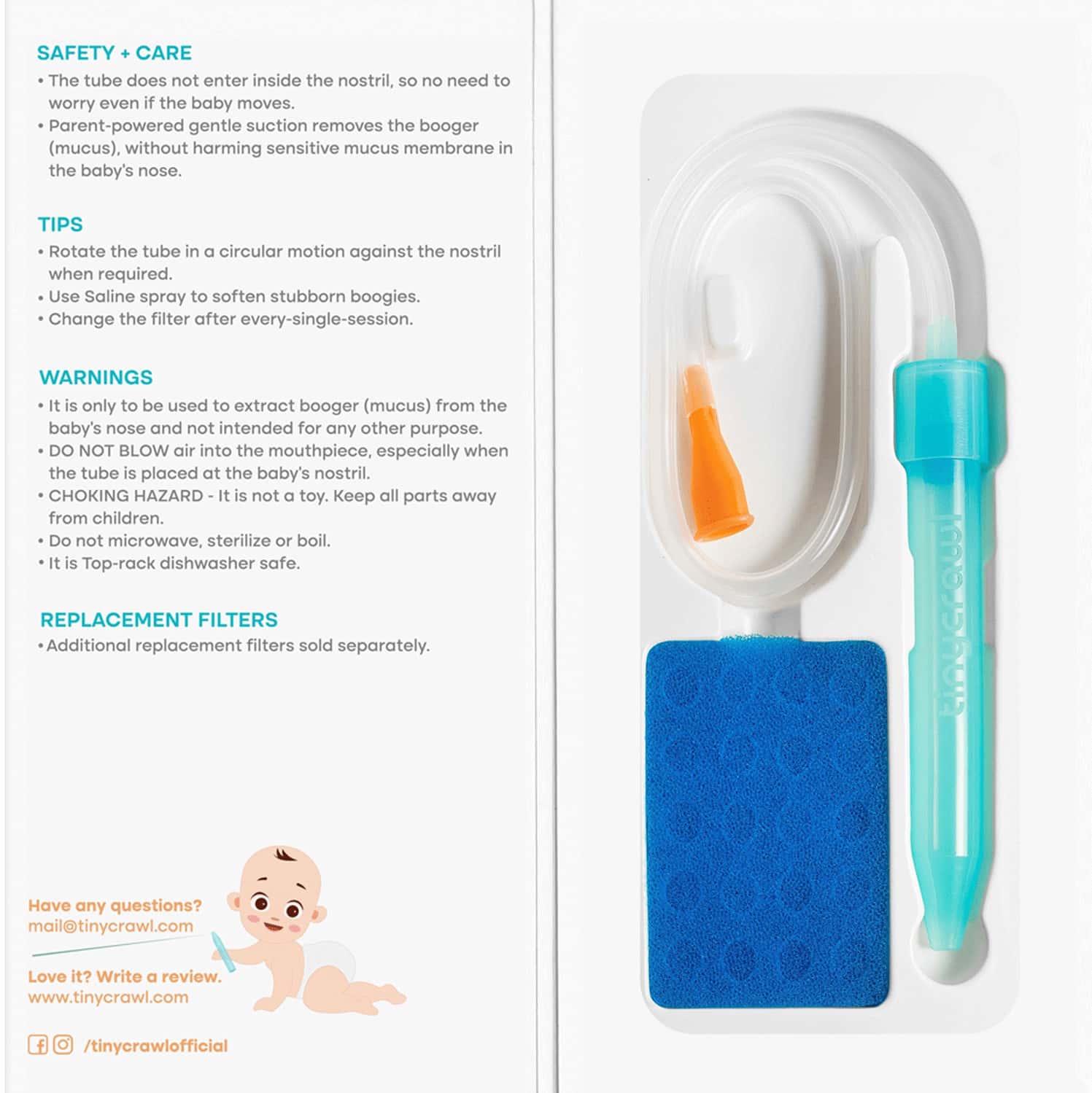 Buy TINYCRAWL BOOGERBUSTER - MANUAL NASAL ASPIRATOR Online & Get Upto ...