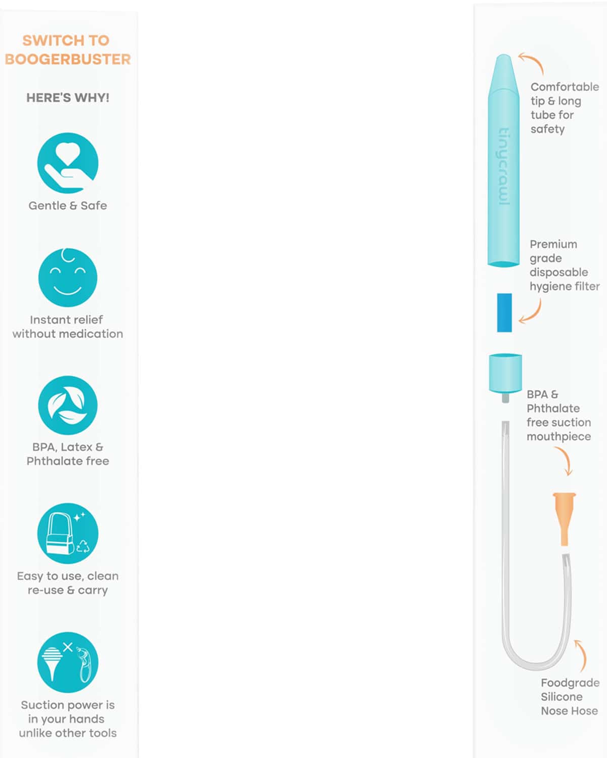 Buy TINYCRAWL BOOGERBUSTER - MANUAL NASAL ASPIRATOR Online & Get Upto ...