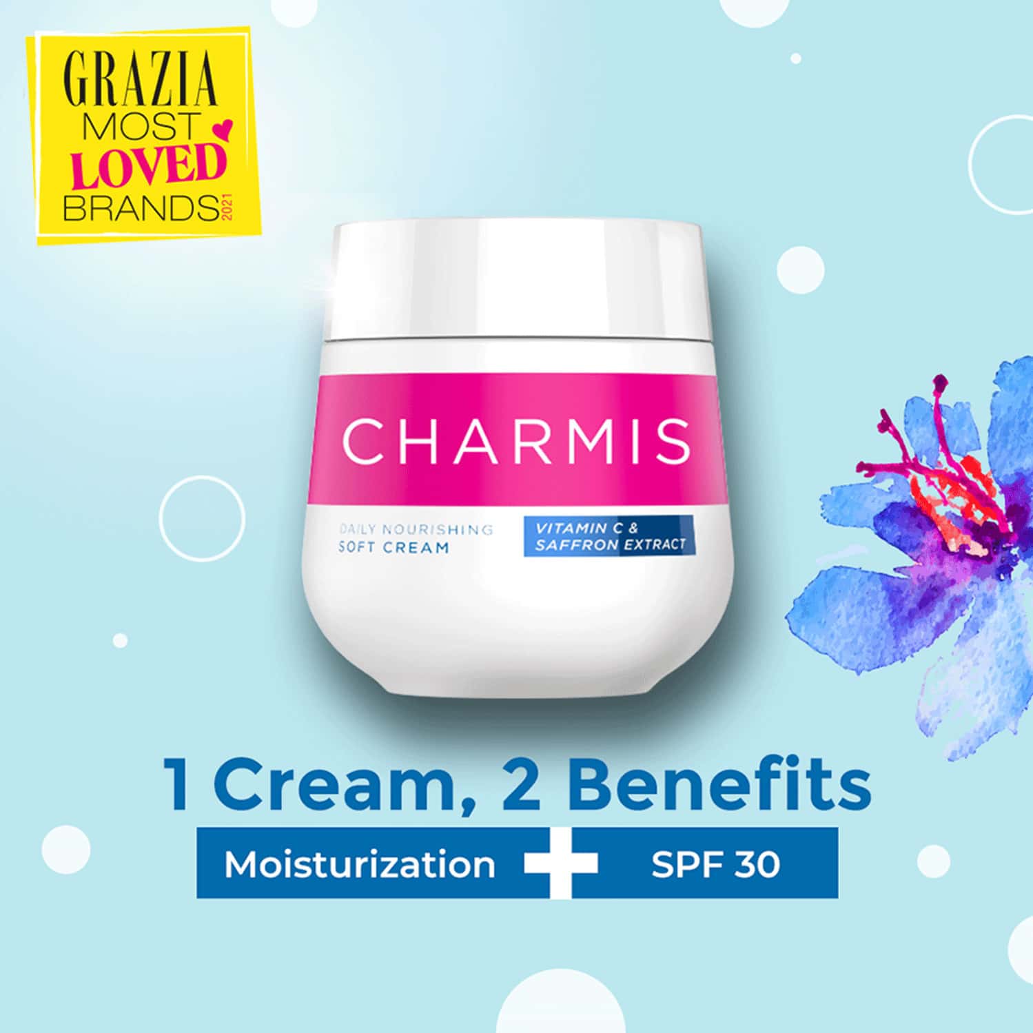 Buy CHARMIS DAILY NOURISHING SOFT CREAM WITH VITAMIN C SAFFRON EXTRACTS ...