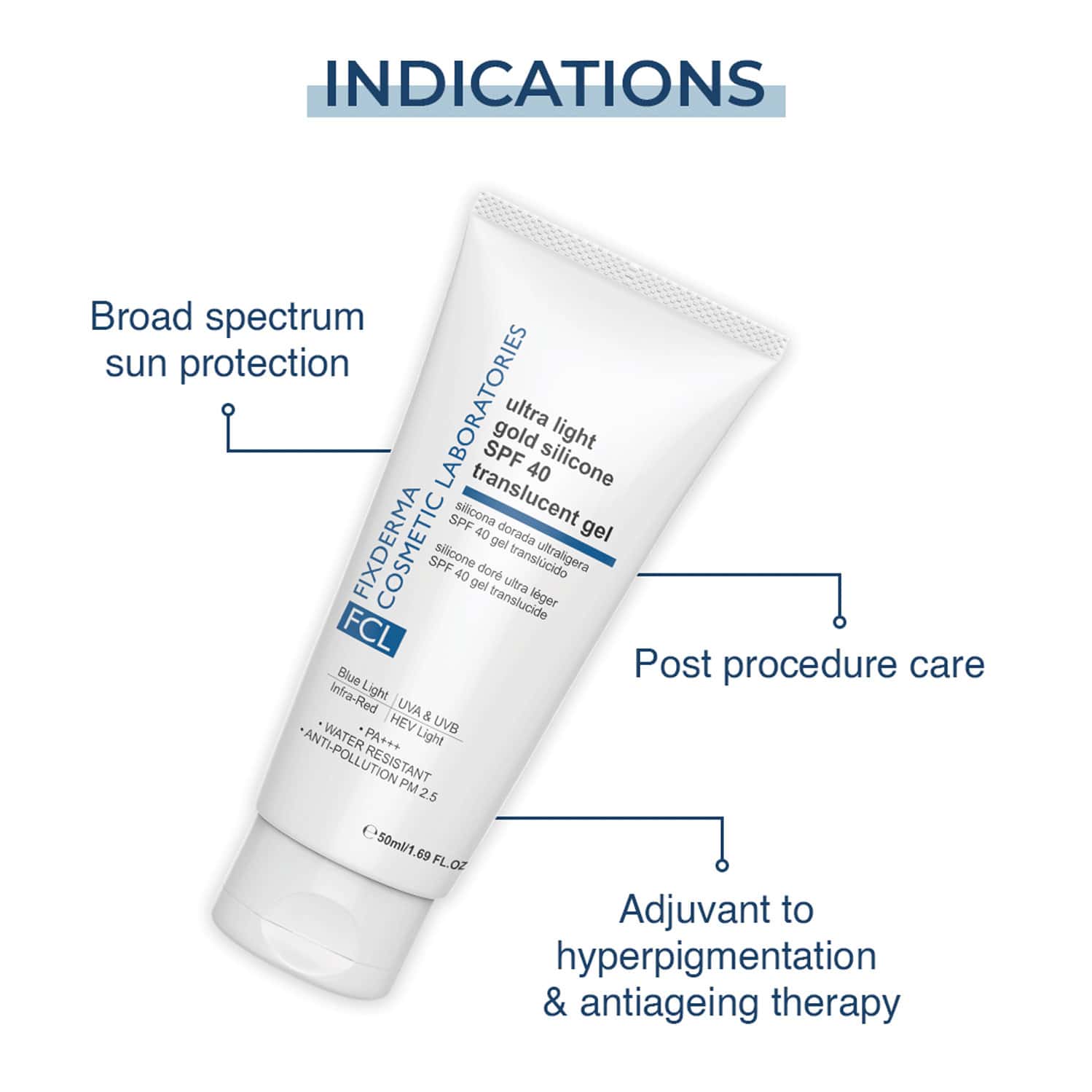 Buy FCL ULTRA LIGHT GOLD SILICONE SPF 40 TRANSLUCENT GEL 50ML Online ...