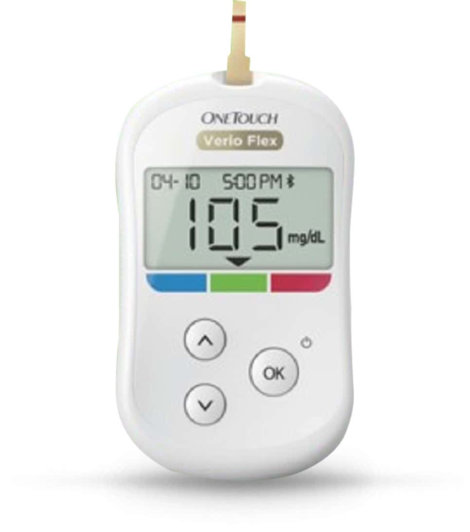 Buy ONETOUCH VERIO FLEX GLUCOMETER WITH 10 FREE STRIPS Online & Get ...