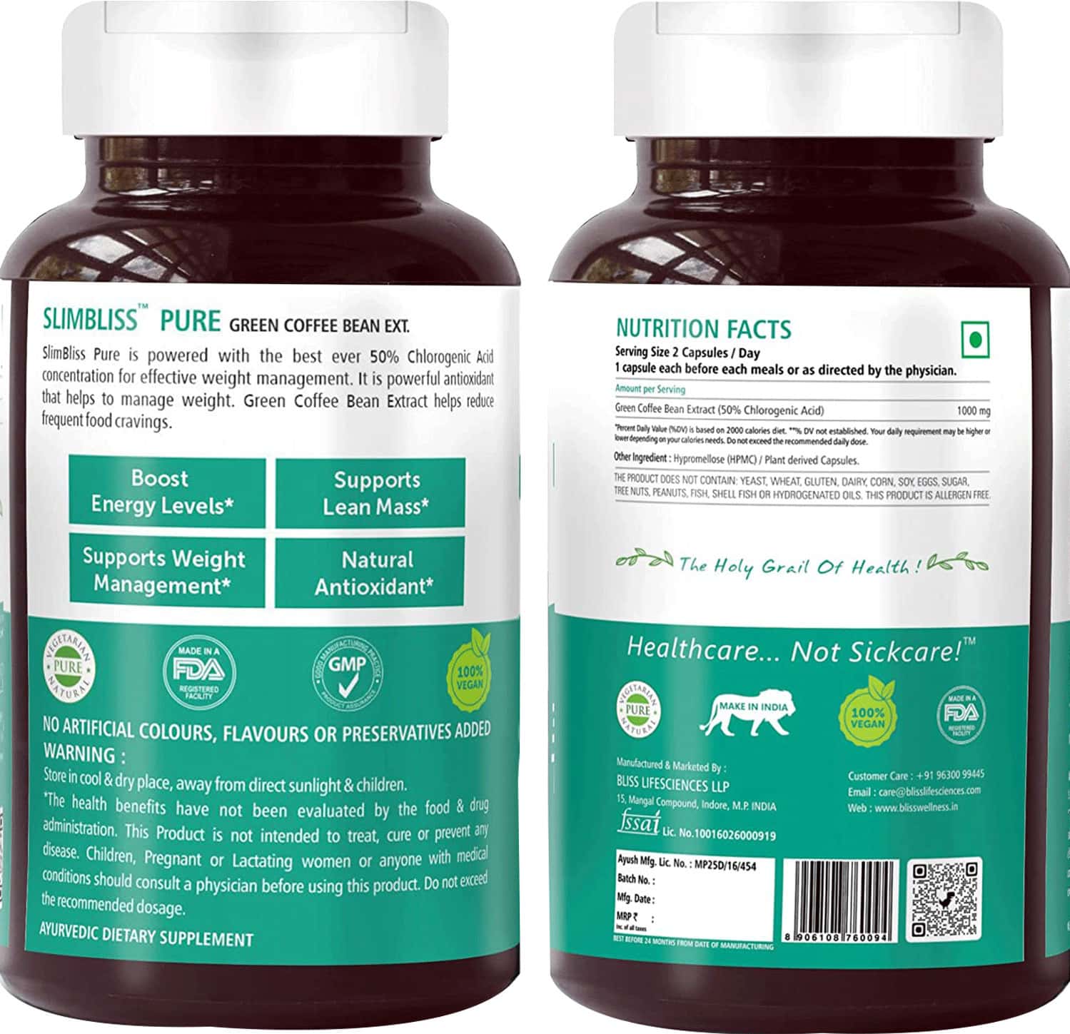 Buy BLISS WELLNESS PURE WEIGHT MANAGEMENT APPETITE CONTROL SUPPLEMENT ...