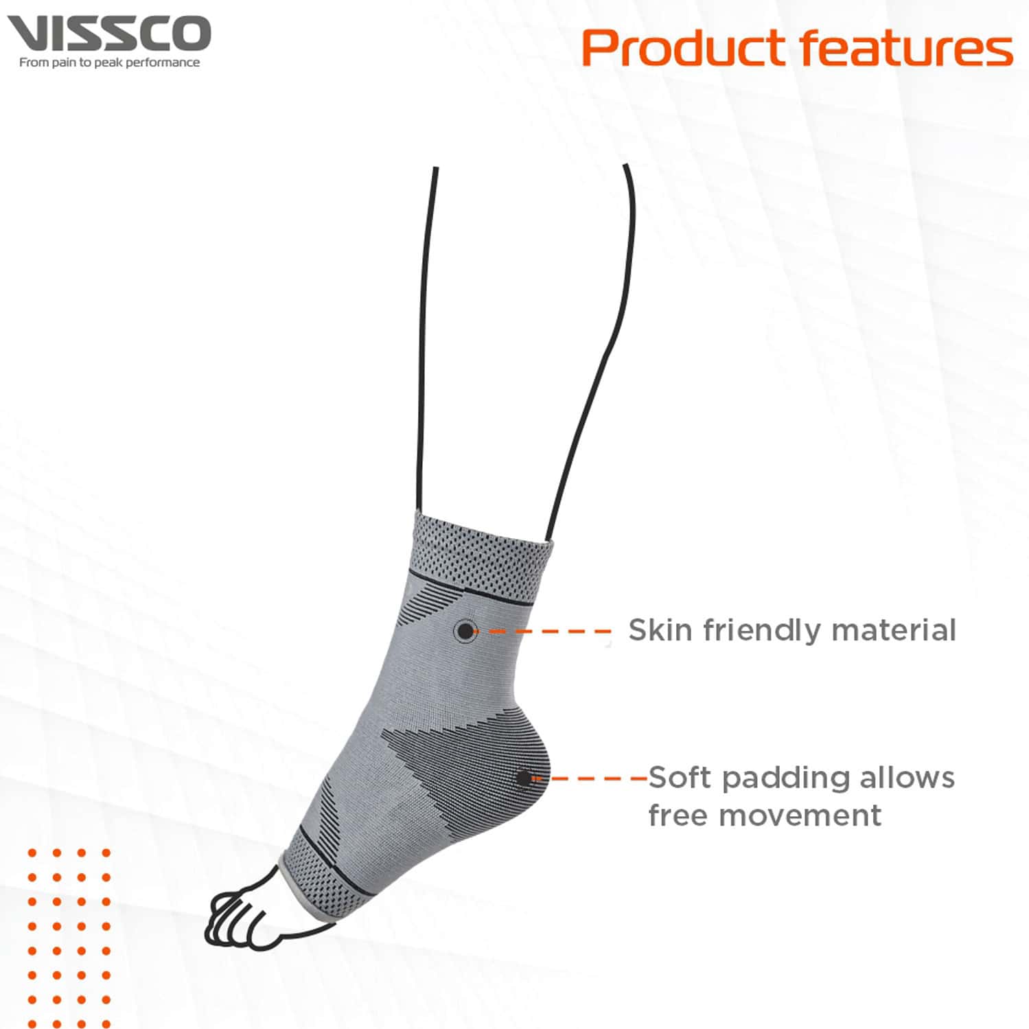 Buy VISSCO 2D ANKLE SUPPORT |PAIN RELIEVER FOR STRAINED OR SPRAINED ...