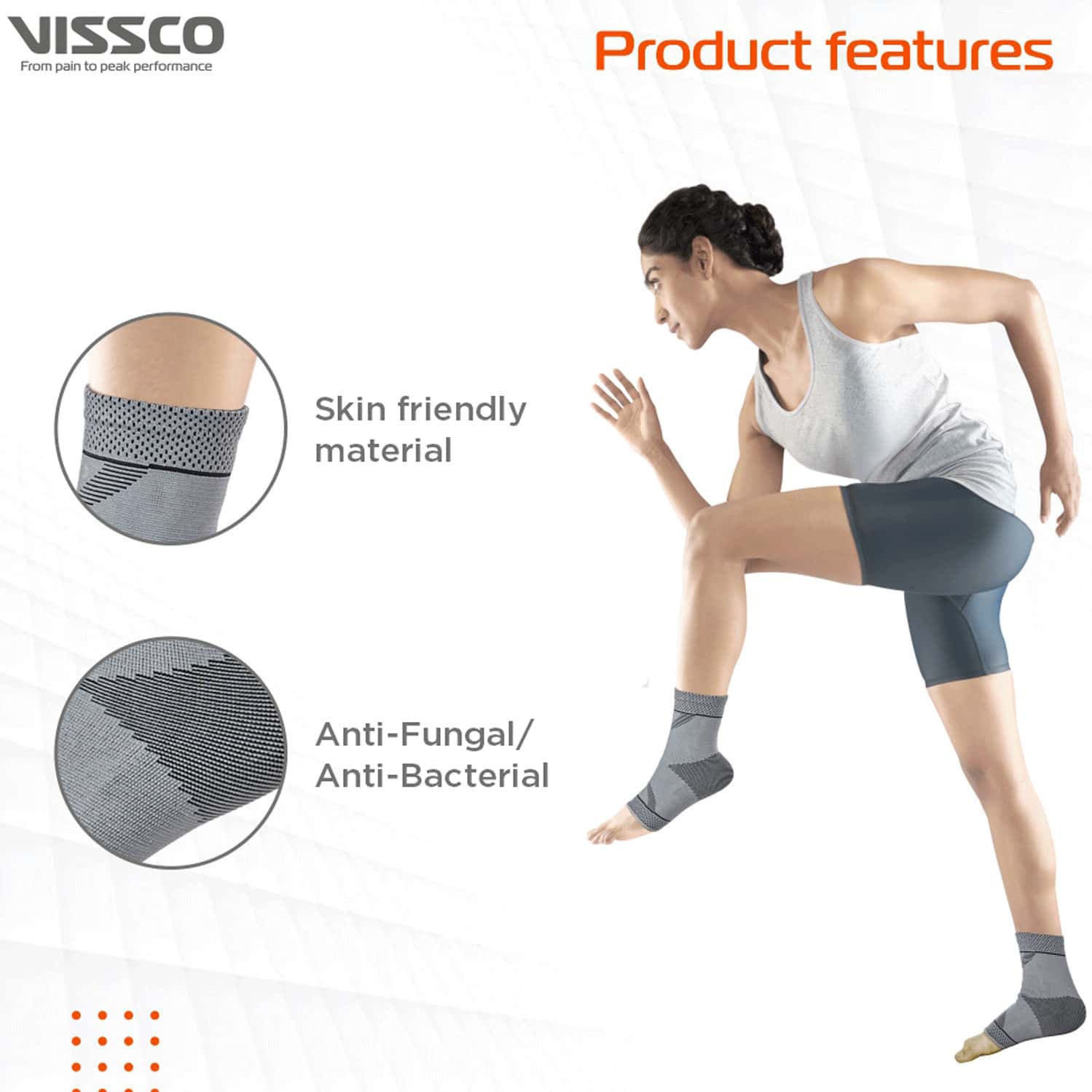 Buy VISSCO 2D ANKLE SUPPORT |PAIN RELIEVER FOR STRAINED OR SPRAINED ...