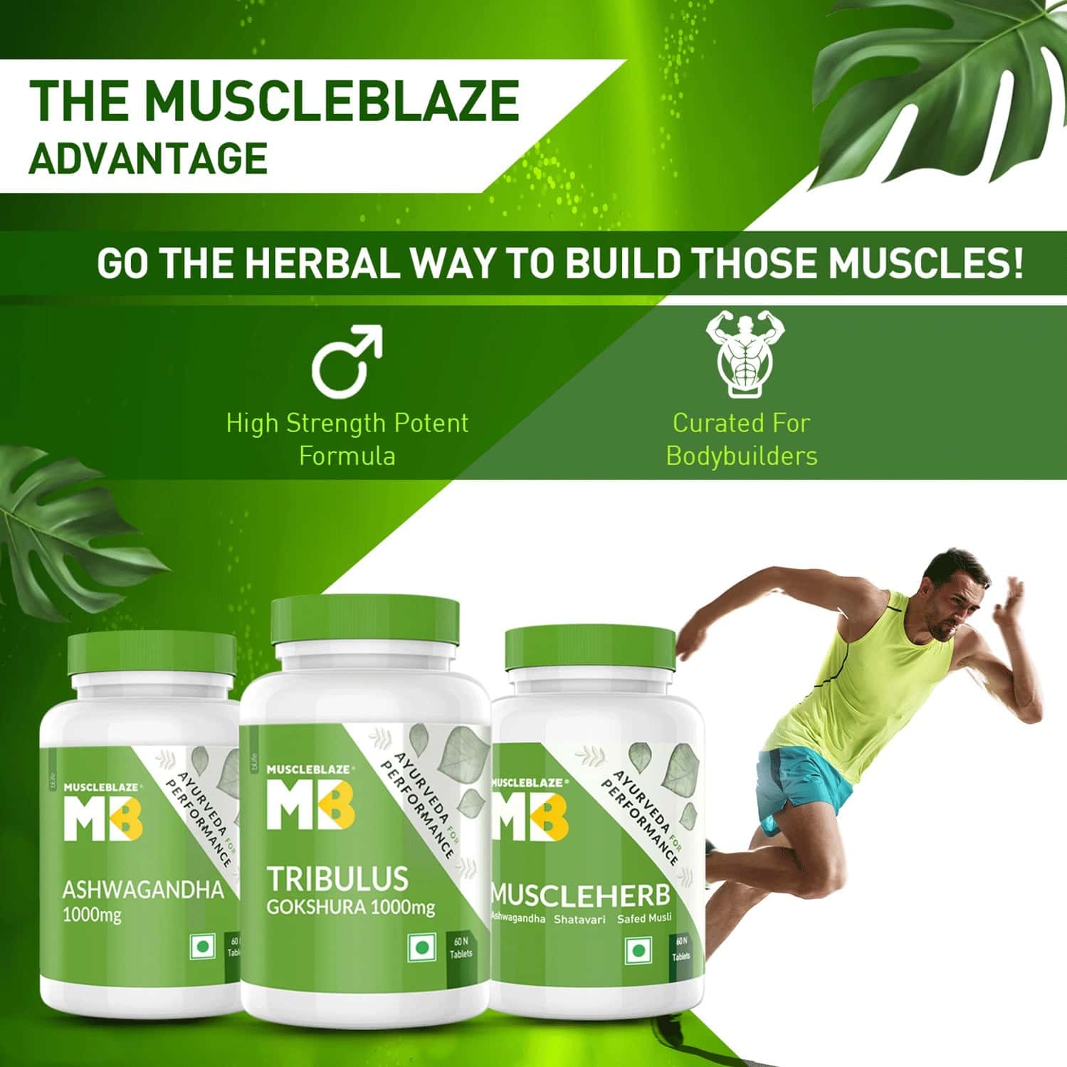 Buy MUSCLEBLAZE ASHWAGANDHA 1000MG SUPPLEMENT 60 TABLETS Online & Get ...