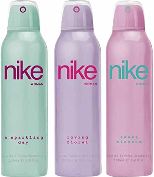 Buy NIKE WOMAN DEODORANT (A SPARKLING/LOVING FLORAL/SWEET BLOSSOM)- PACK OF 3 (200ML EACH ...