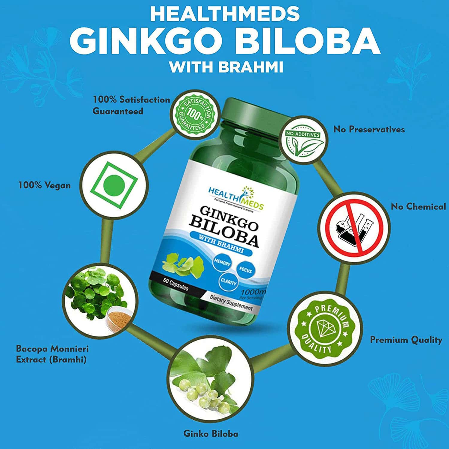 Buy HEALTHMEDS GINGKO BILOBA CAPSULES FOR BLOOD CIRCULATION BETTER ...