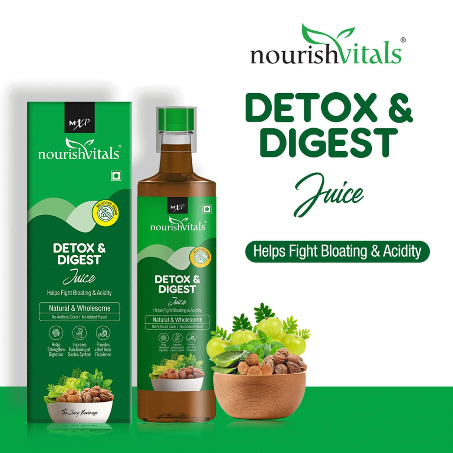 Buy NOURISHVITALS DETOX & DIGEST JUICE - PERFECT FOR DETOXIFICATION NO ...