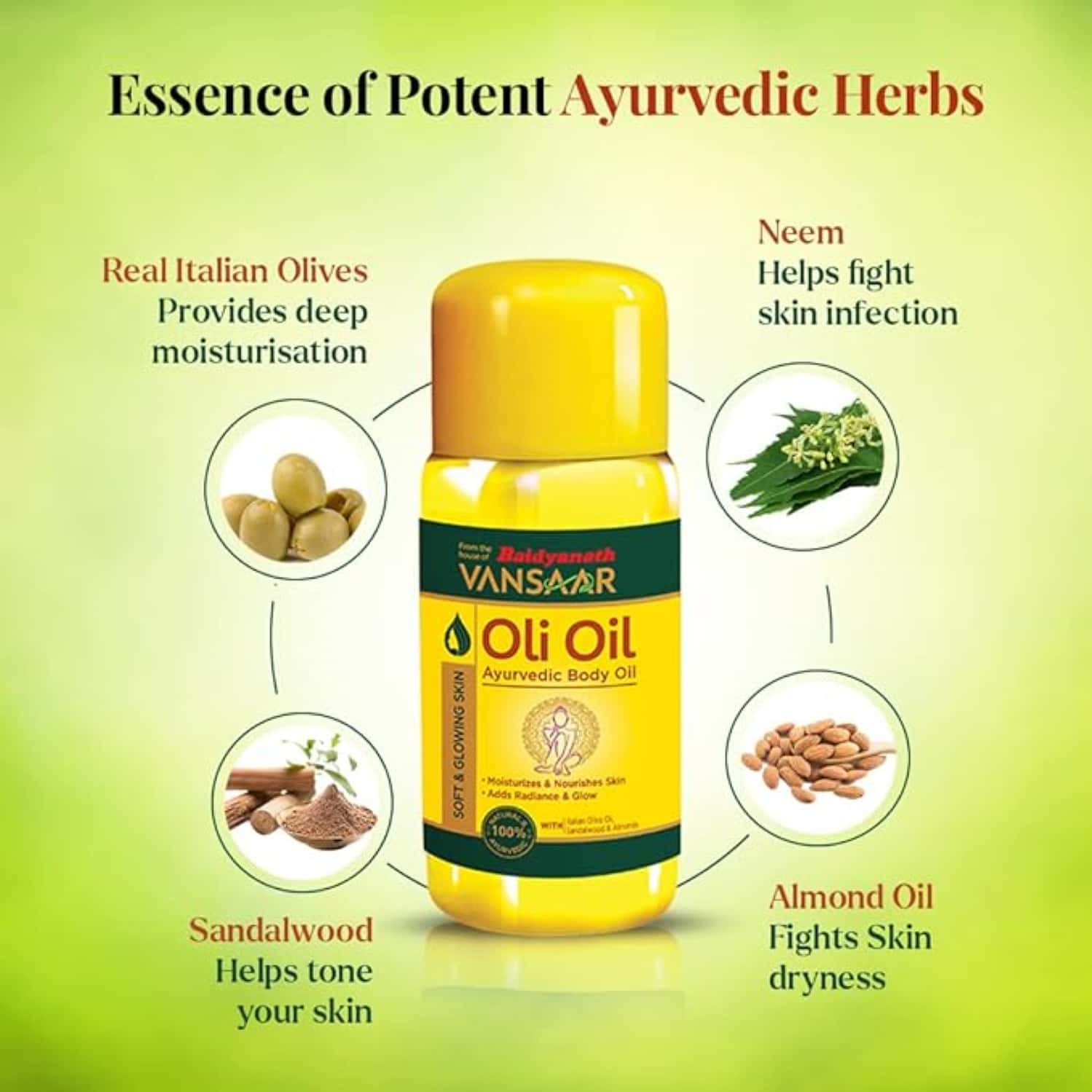 Buy BAIDYANATH VANSAAR OLI AYURVEDIC BODY OIL BOTTLE OF 200ML Online ...