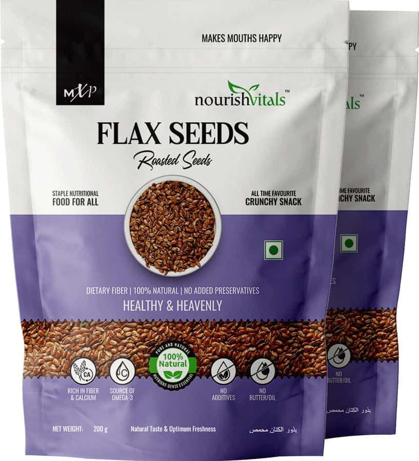 Buy NOURISHVITALS CHIA ROASTED SEEDS 200G X 2 100% NATURAL HIGH FIBER ...