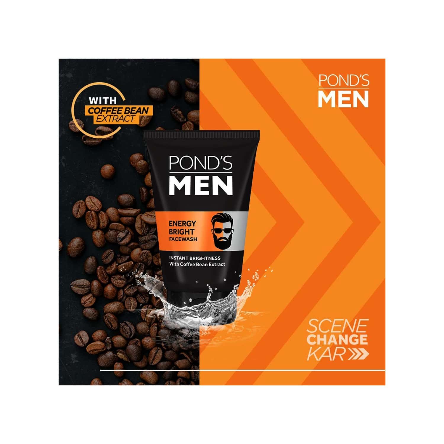 Buy Pond'S Men Energy Bright Anti-Dullness Facewash With Coffee Bean-50 ...