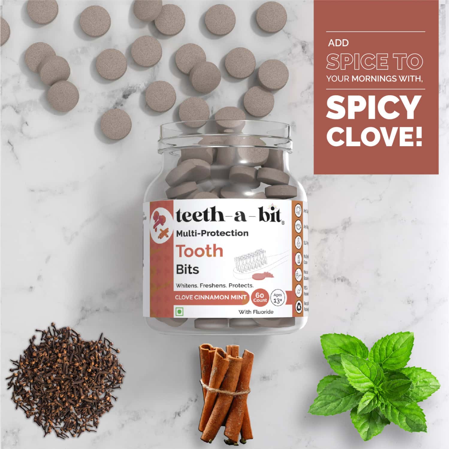 Buy TEETH-A-BIT MULTI-PROTECTION CLOVE CINNAMON MINT TOOTH BITS PLANT ...