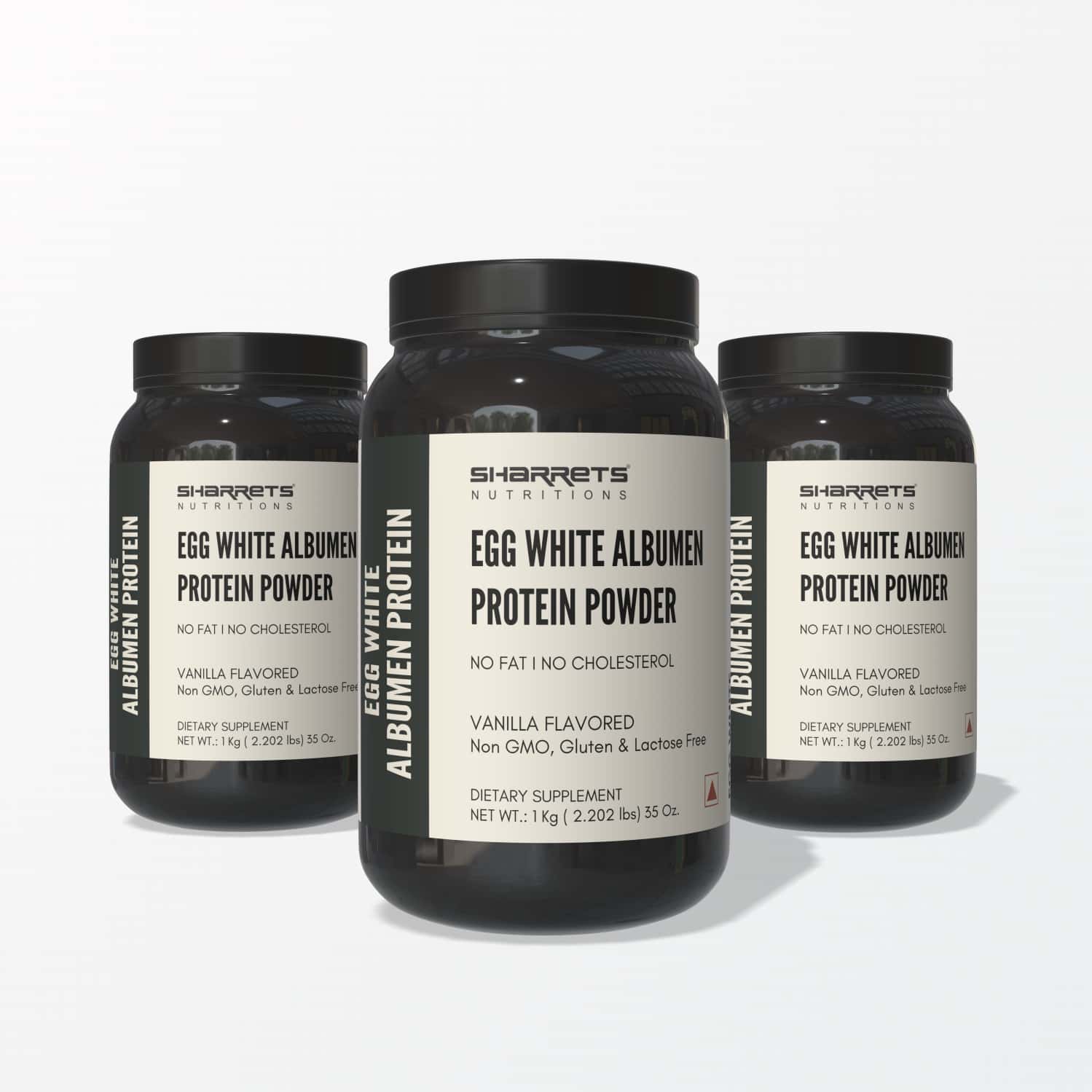 Buy SHARRETS EGG WHITE ALBUMEN PROTEIN POWDER - VANILLA, LACTOSE FREE ...