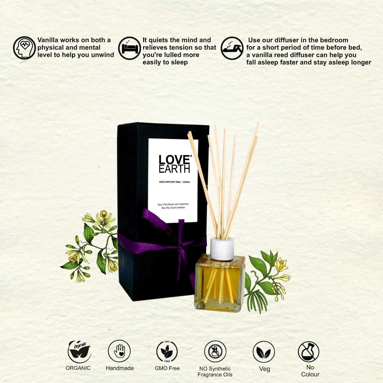 Buy LOVE EARTH REED DIFFUSER- VANILLA Online & Get Upto 60% OFF at PharmEasy