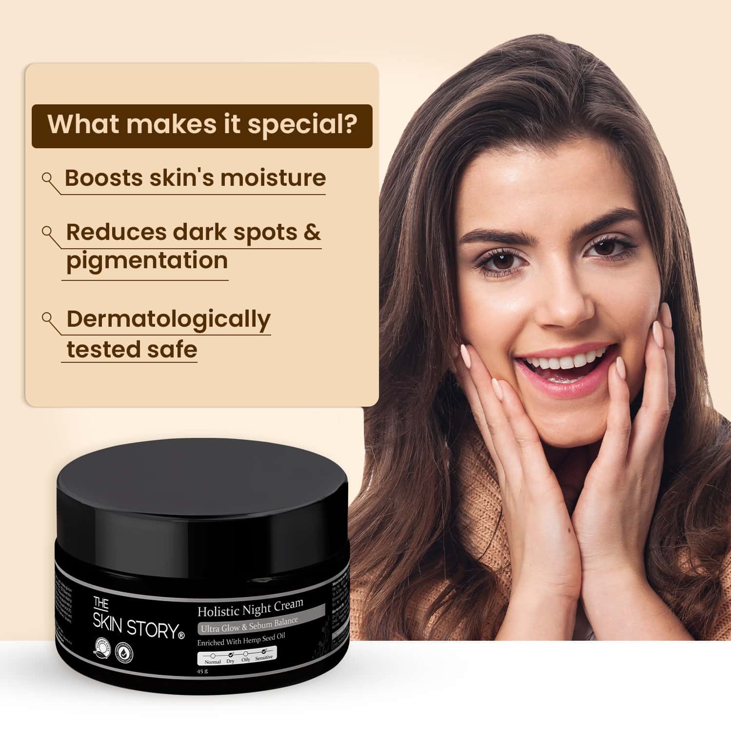 Buy THE SKIN STORY HOLISTIC NIGHT CREAM, 45G Online & Get Upto 60% OFF ...