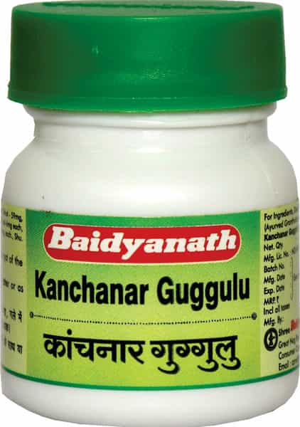 Buy BAIDYANATH NAGPUR KANCHANAR GUGGULU 80 TABLETS (PACK OF 2) Online ...