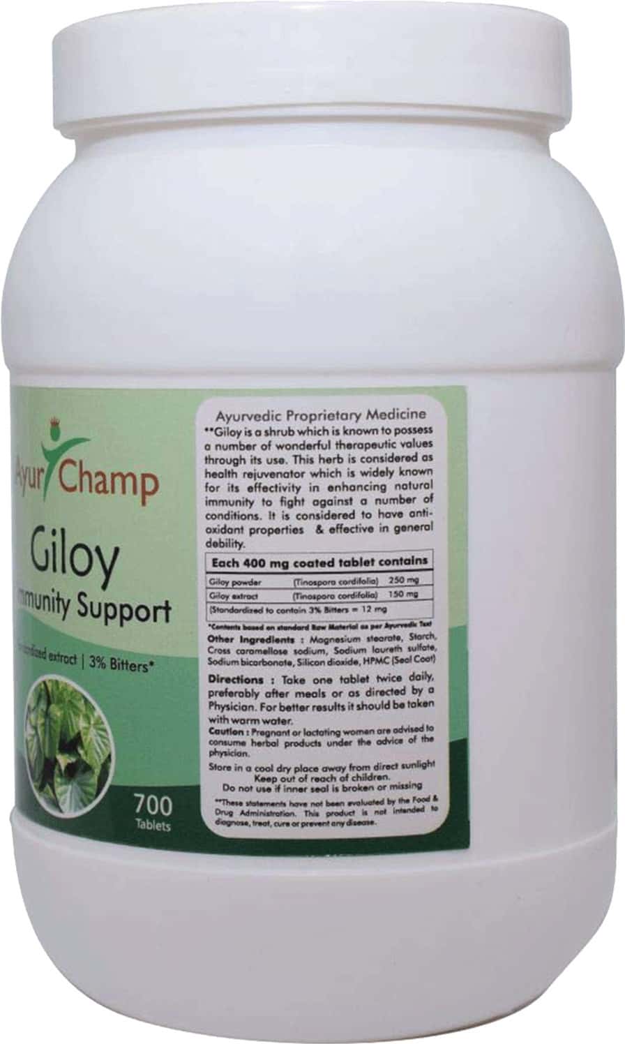Buy AYUR CHAMP GILOY 700 TABLETS- PACK OF 4 Online & Get Upto 60% OFF ...