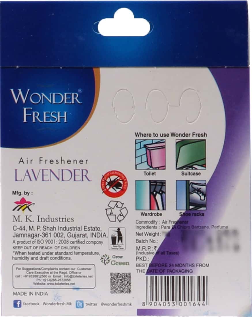 Buy WONDER FRESH AIR FRESHENER LAVENDER 75GM Online & Get Upto 60% OFF ...