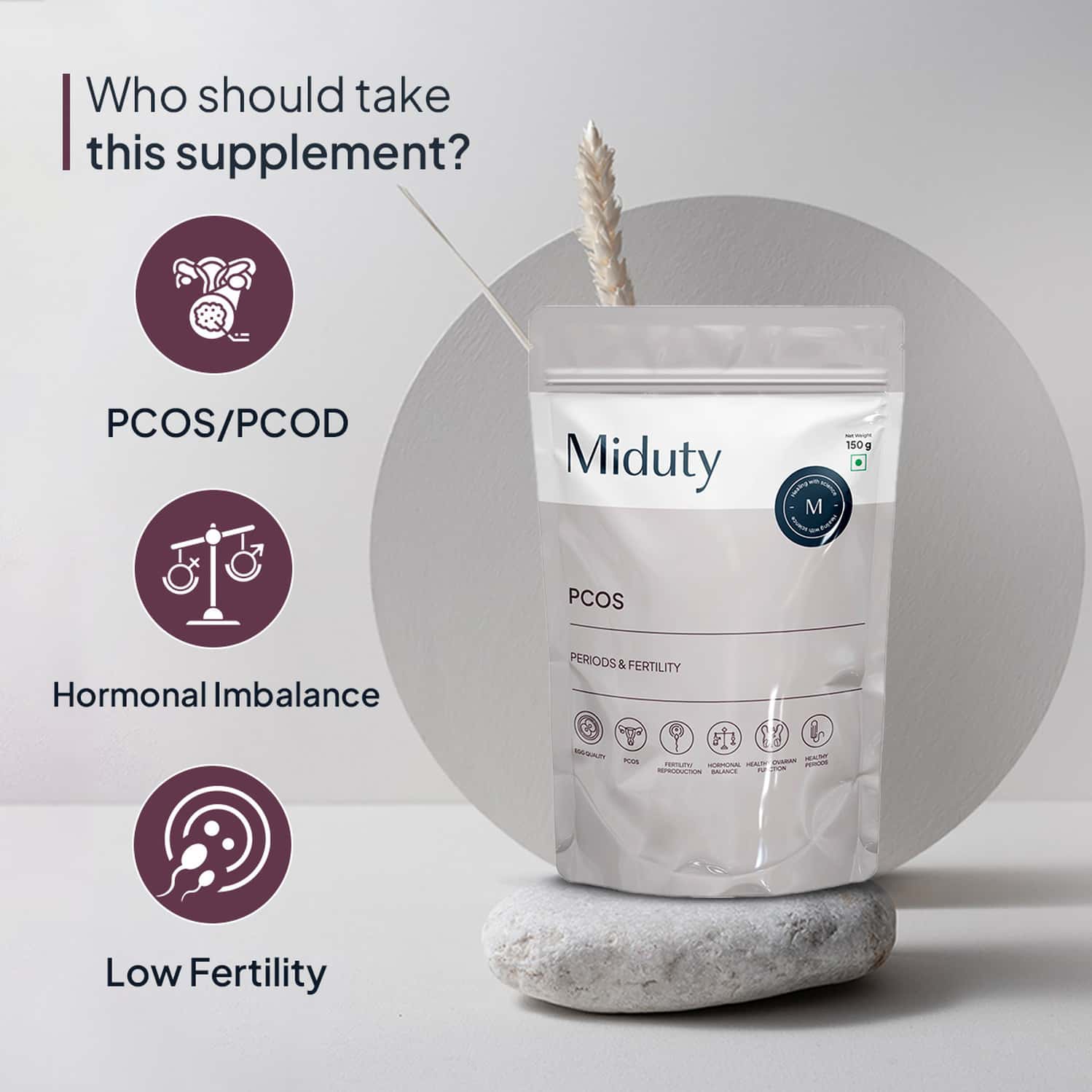 Buy MIDUTY PALAK NOTES PCOS POWDER PCOD - PCOS- HORMONAL BALANCE ...