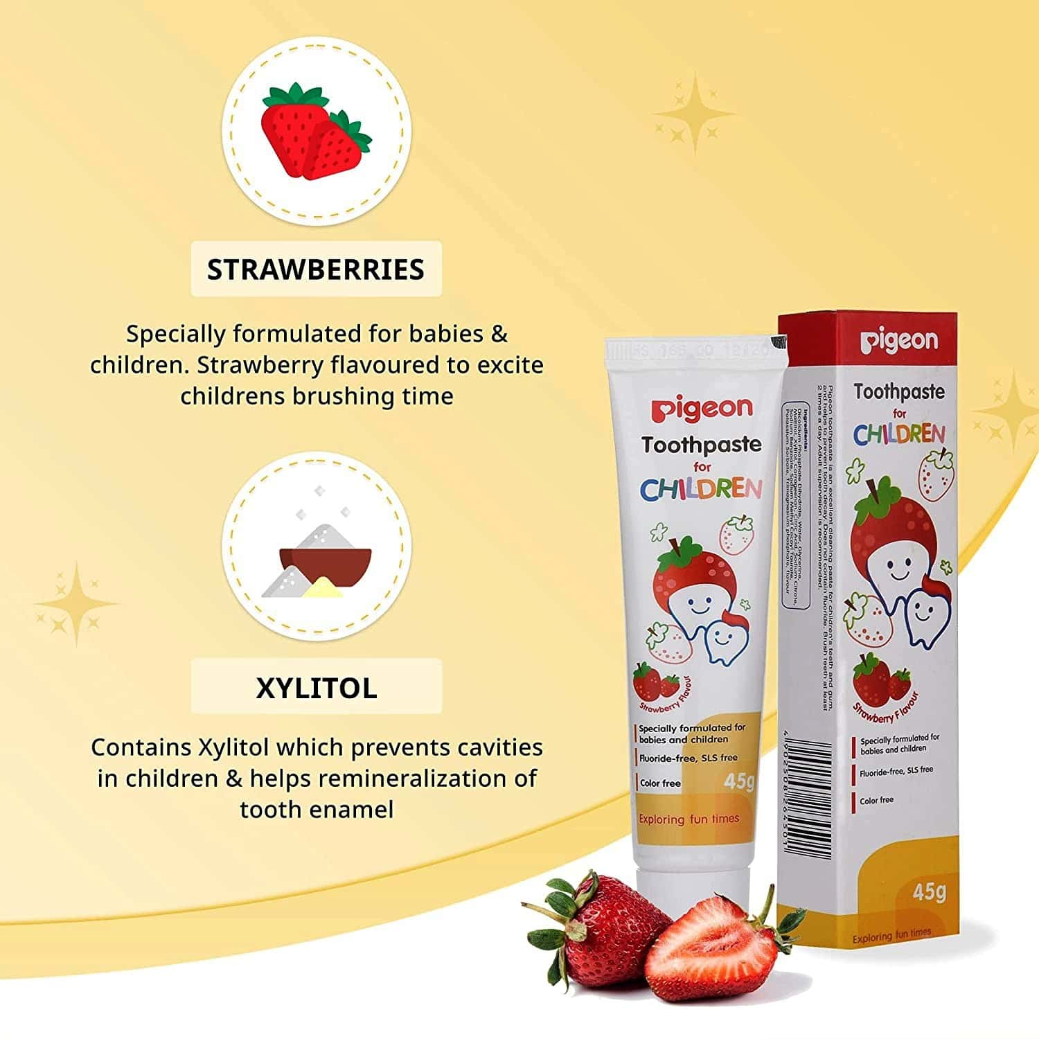 Buy PIGEON CHILDREN TOOTHPASTE STRAWBERRY - 45 GMS Online & Get Upto 60 ...