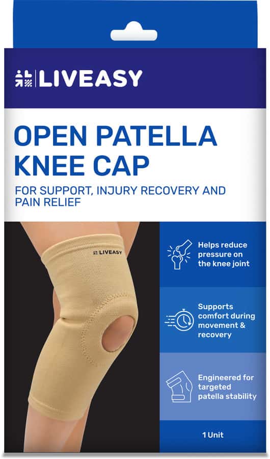 Buy TYNOR KNEE CAP AIR OPEN PATELLA BLACK & ORANGE LARGE 1 UNIT Online ...